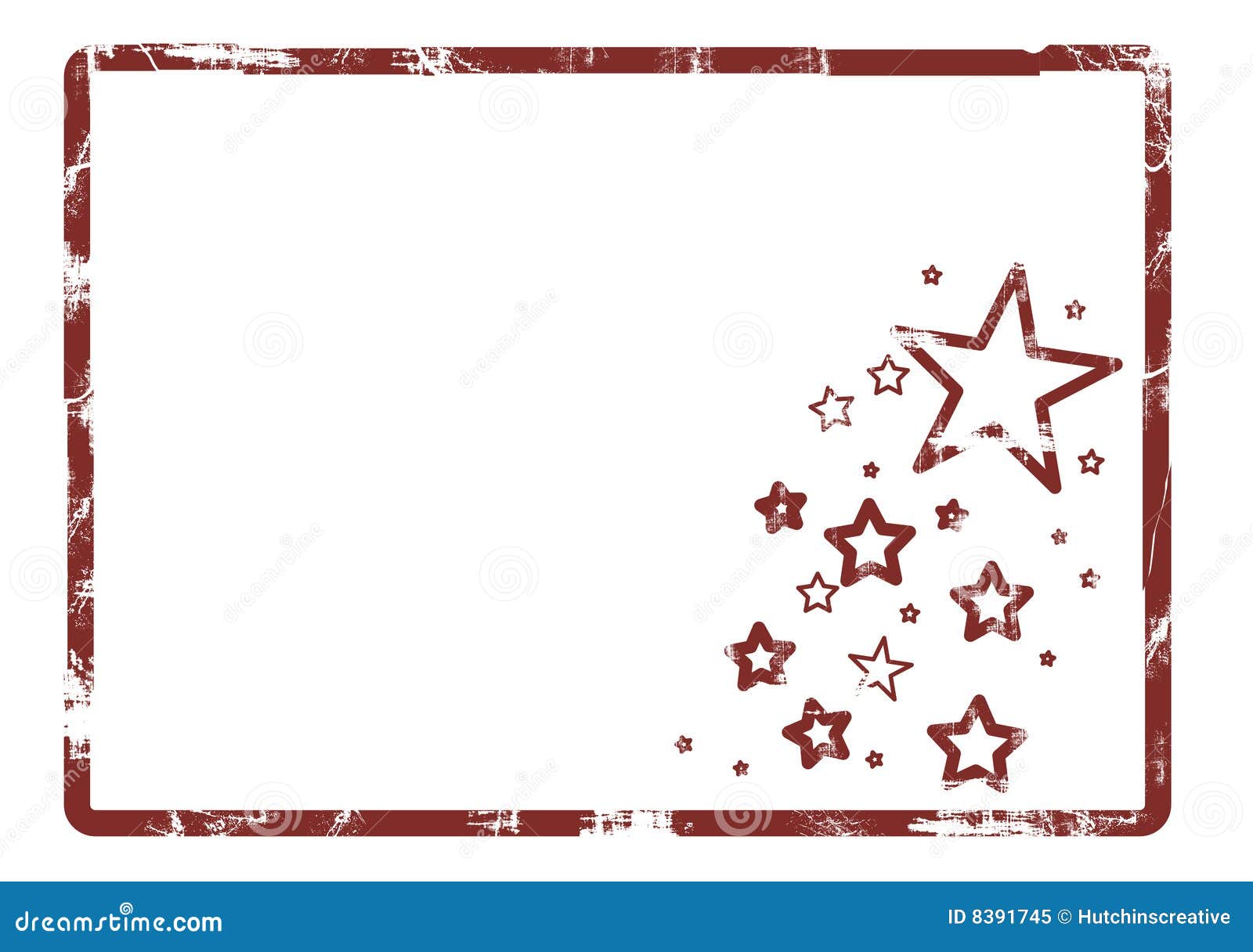 Grunge Frame Border And Stars Picture. Image: 8391745