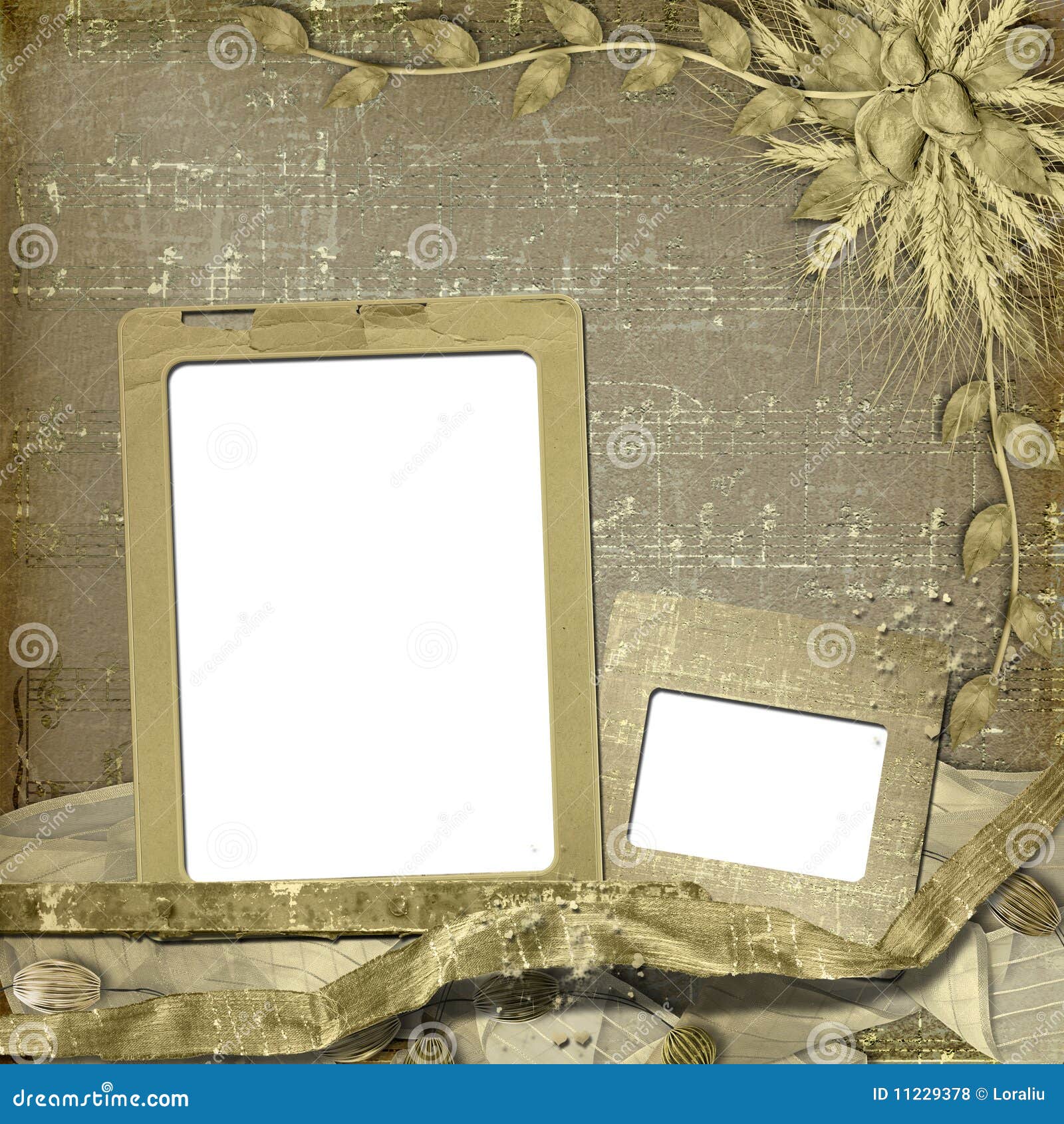 Grunge Frame with Bunch of Rose Stock Photo - Image of decoration ...