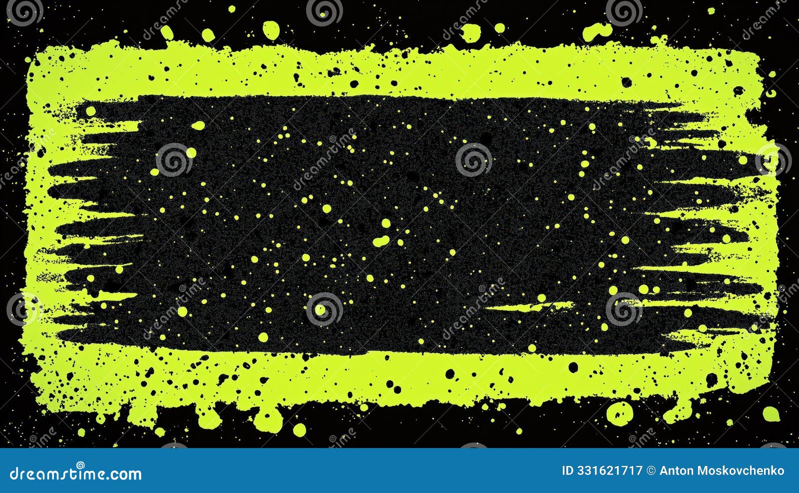 Grunge Frame with Green Splatter Effects Stock Image - Image of ...