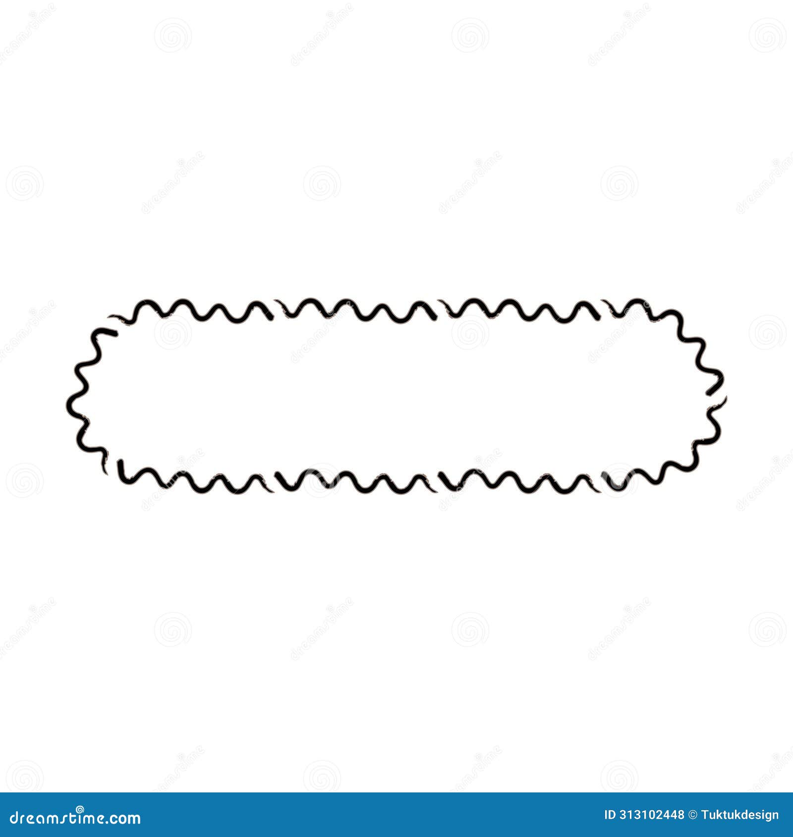 Grunge Frame Rectangle Wave Outline Elongated Texture Element Border ...