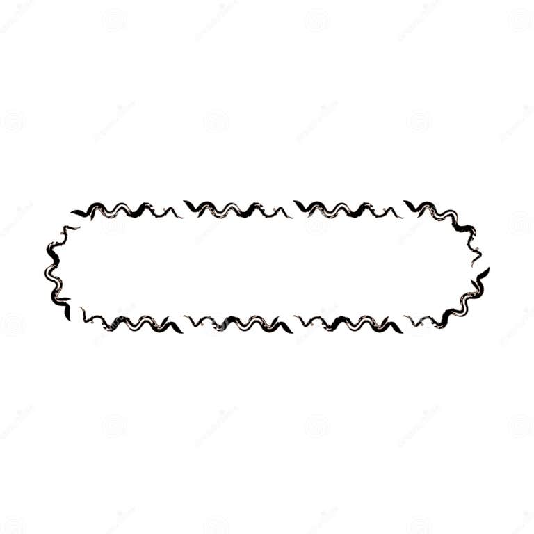 Grunge Frame Rectangle Wave Outline Elongated Texture Element Border ...