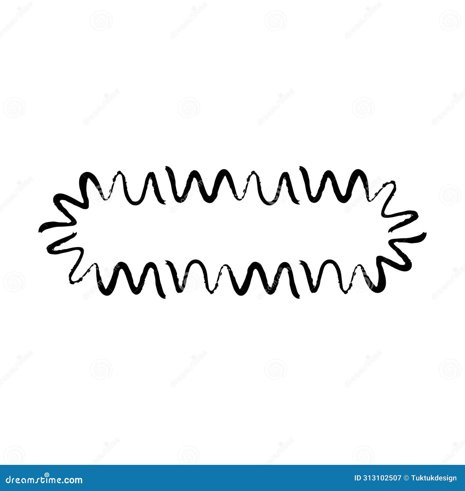 Grunge Frame Rectangle Wave Outline Elongated Texture Element Border ...