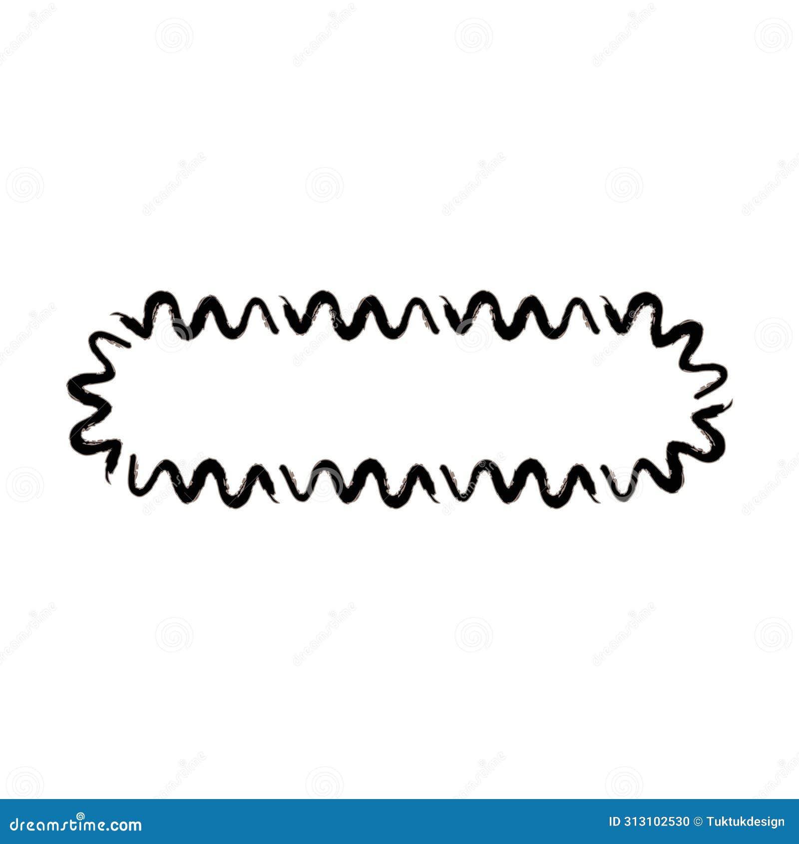 Grunge Frame Rectangle Wave Outline Elongated Texture Element Border ...