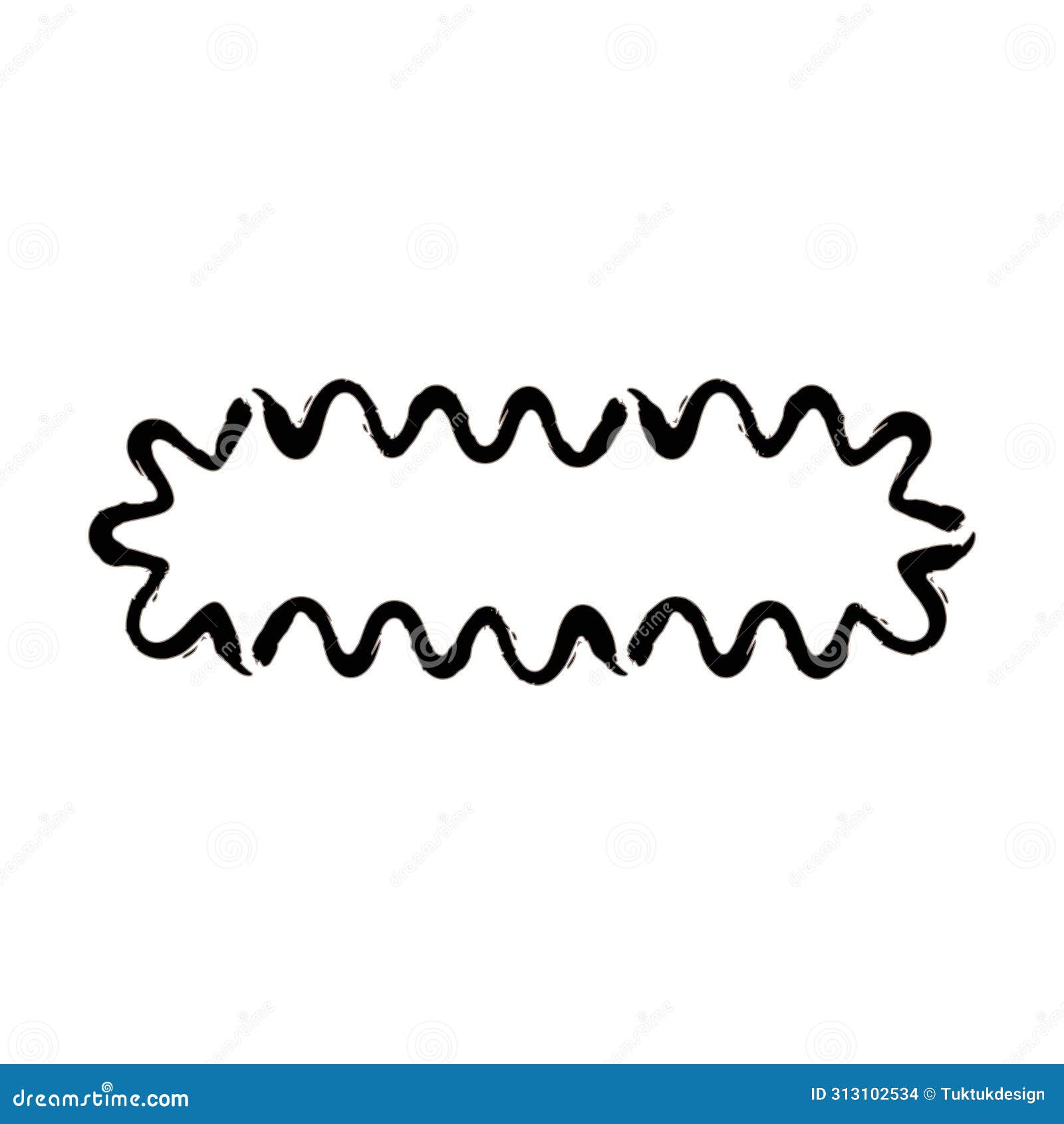 Grunge Frame Rectangle Wave Outline Elongated Texture Element Border ...