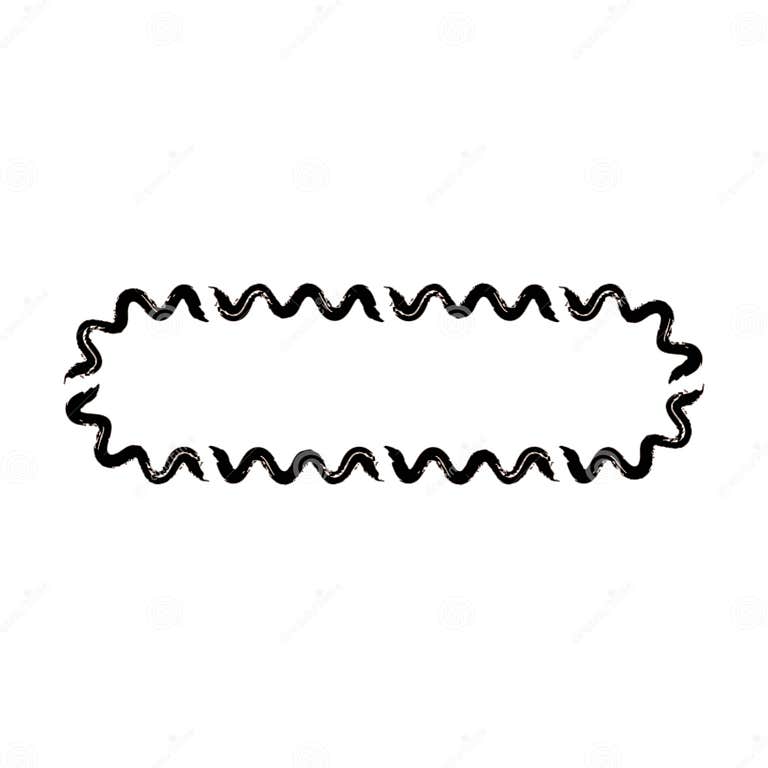 Grunge Frame Rectangle Wave Outline Elongated Texture Element Border ...