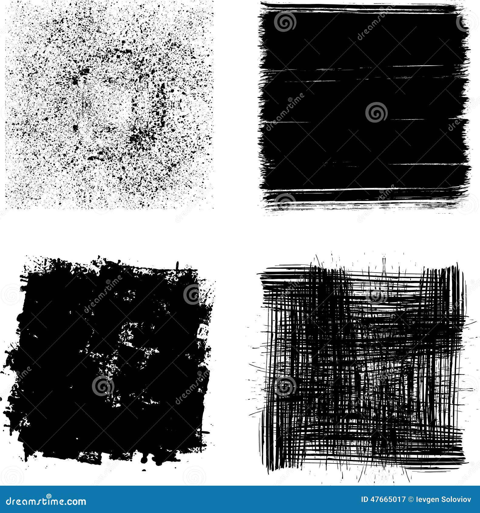 Grunge frame set stock vector. Illustration of entertainment - 47665017