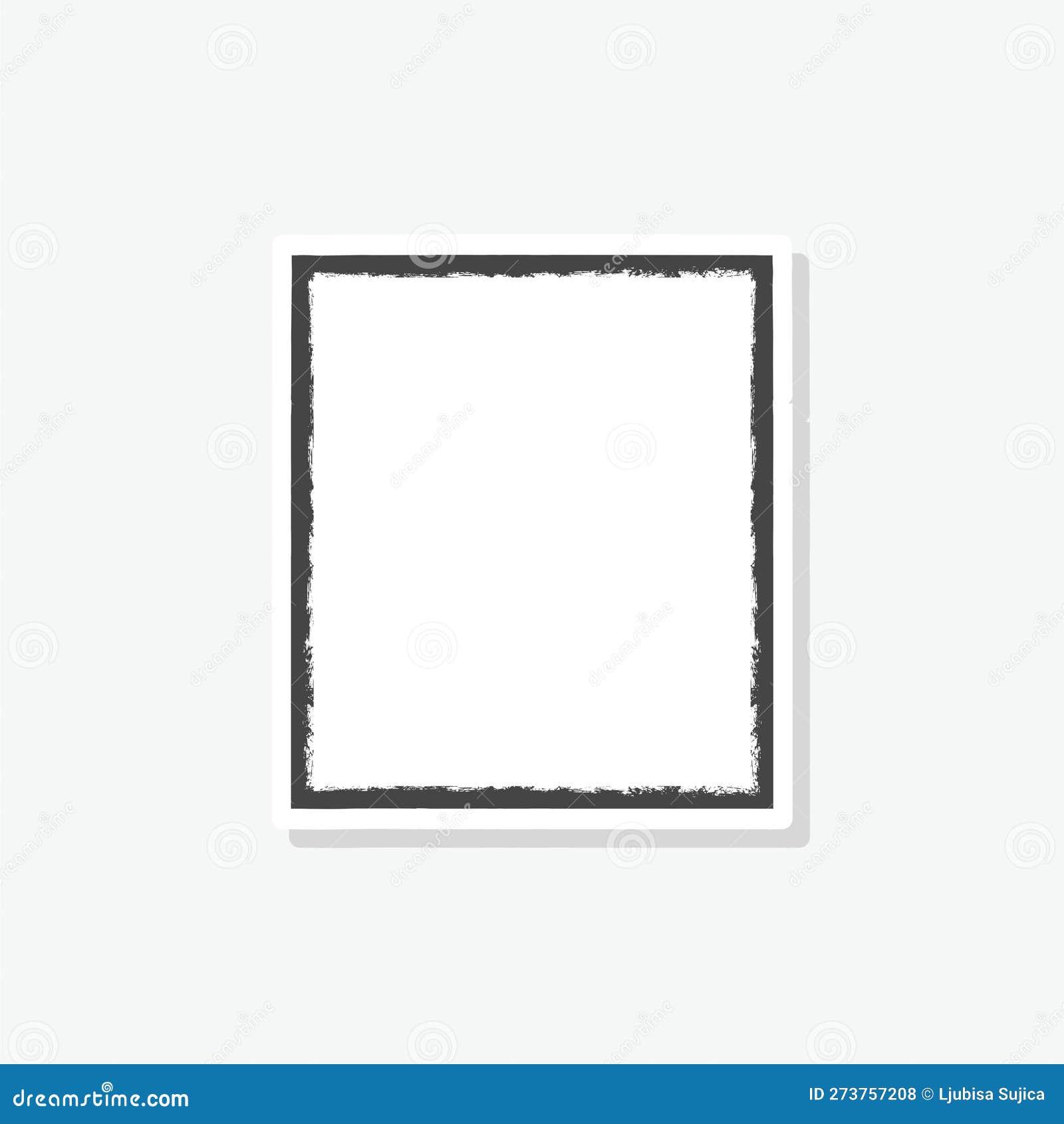 Grunge Frame Sticker Isolated on White Stock Vector - Illustration of ...