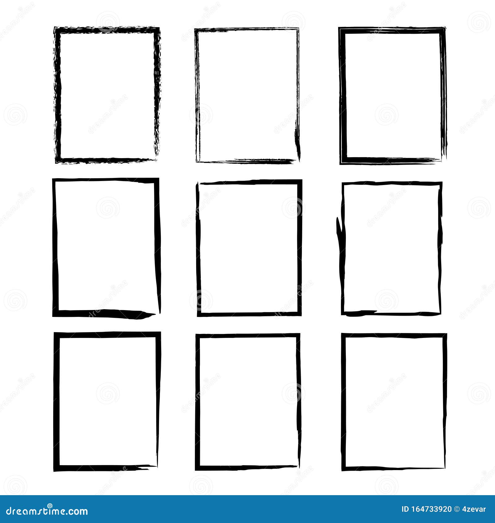 Grunge Frame Texture Set. Vector Illustration Stock Vector ...