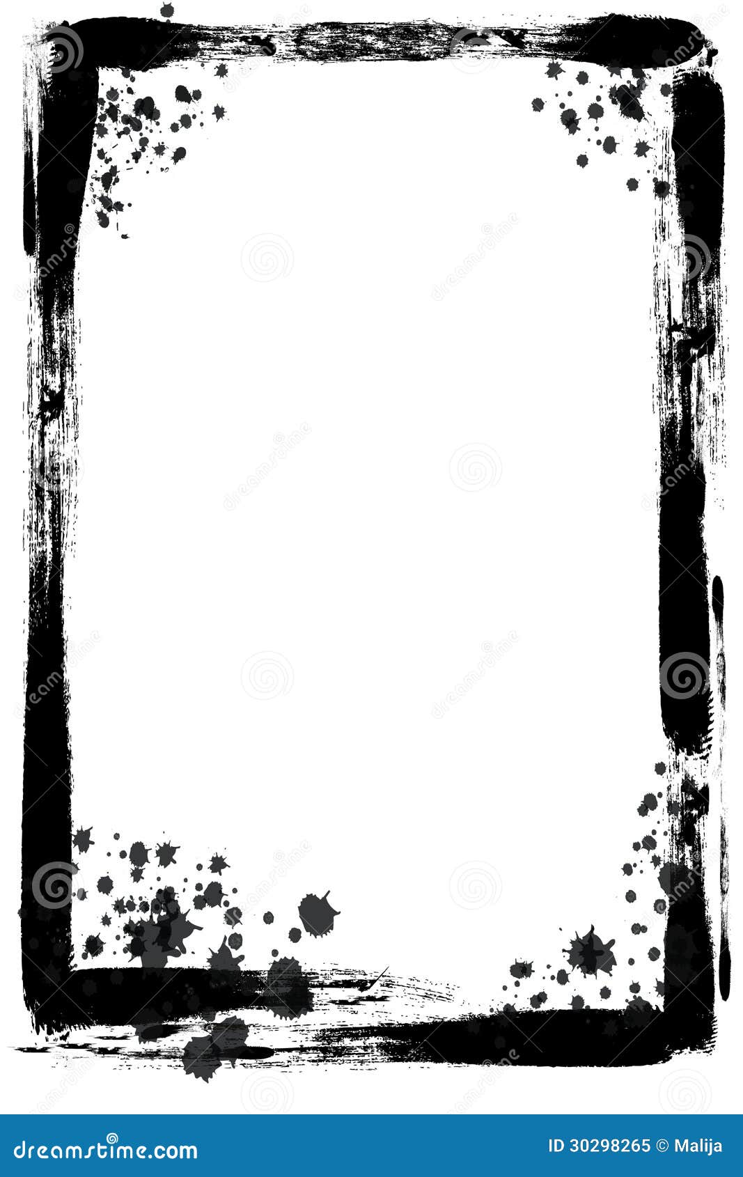 Grunge frame stock vector. Illustration of design, brush - 30298265