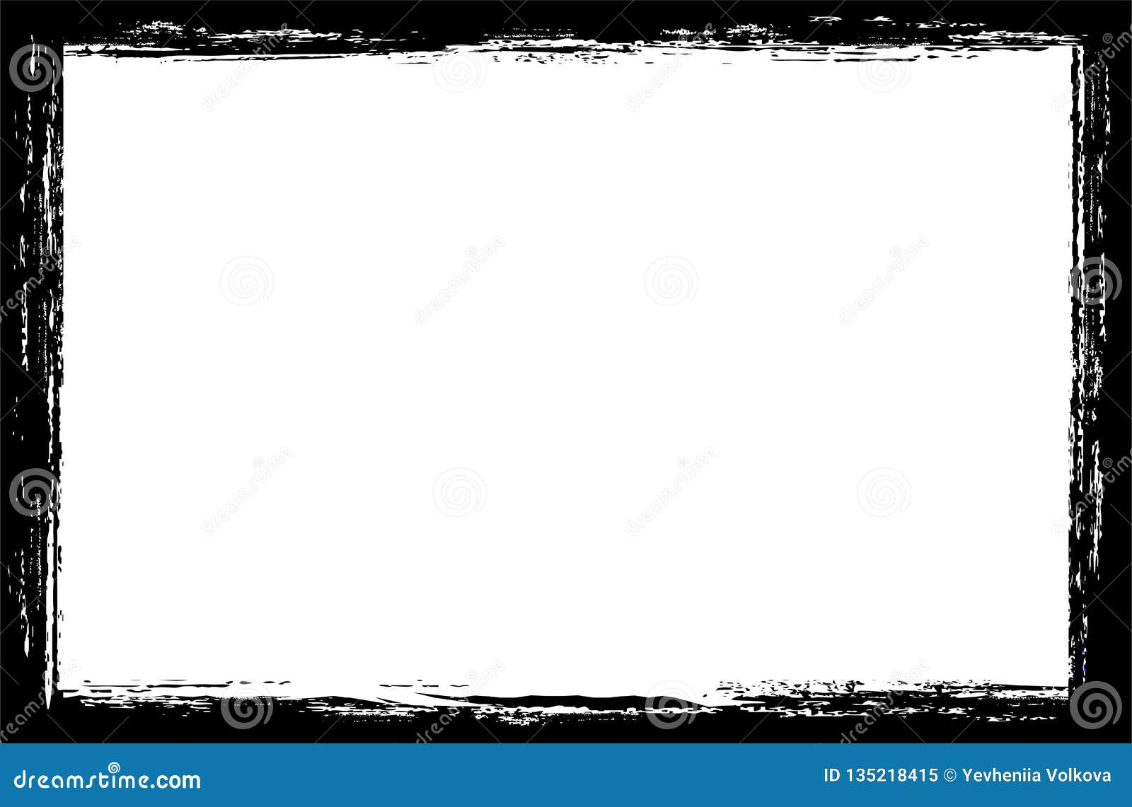 Grunge Frame on White Background Stock Vector - Illustration of brush ...