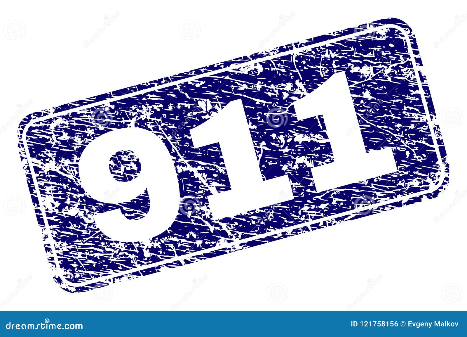 Grunge 911 Framed Rounded Rectangle Stamp Stock Vector - Illustration ...
