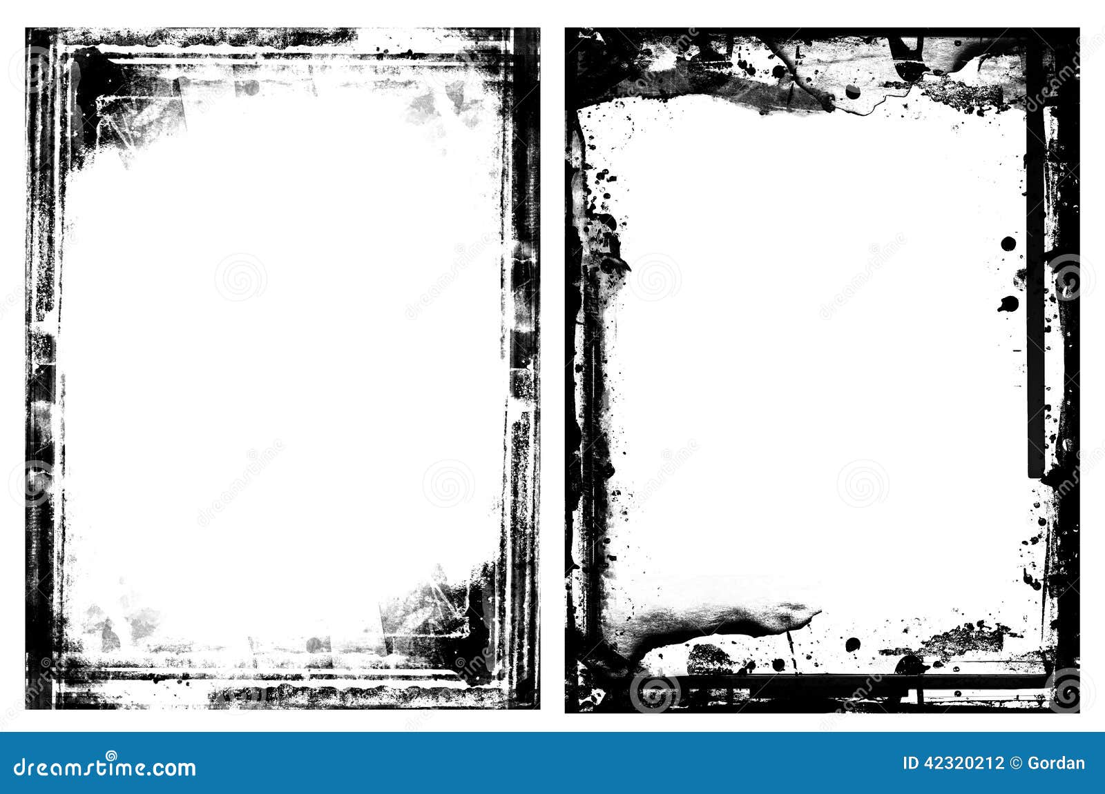 Set Of Grunge Frames, Background Overlays Royalty-Free Stock Image ...