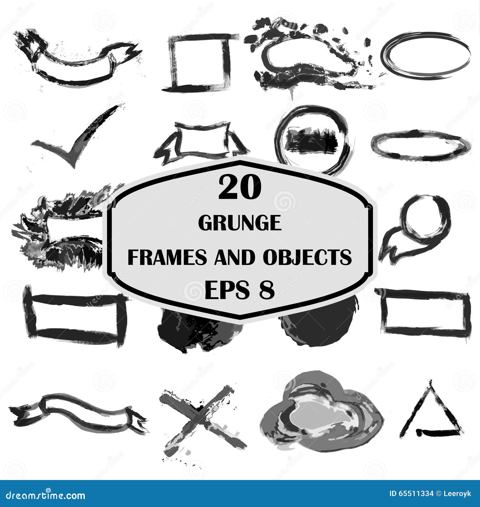 Grunge frames and objects stock vector. Illustration of people - 65511334