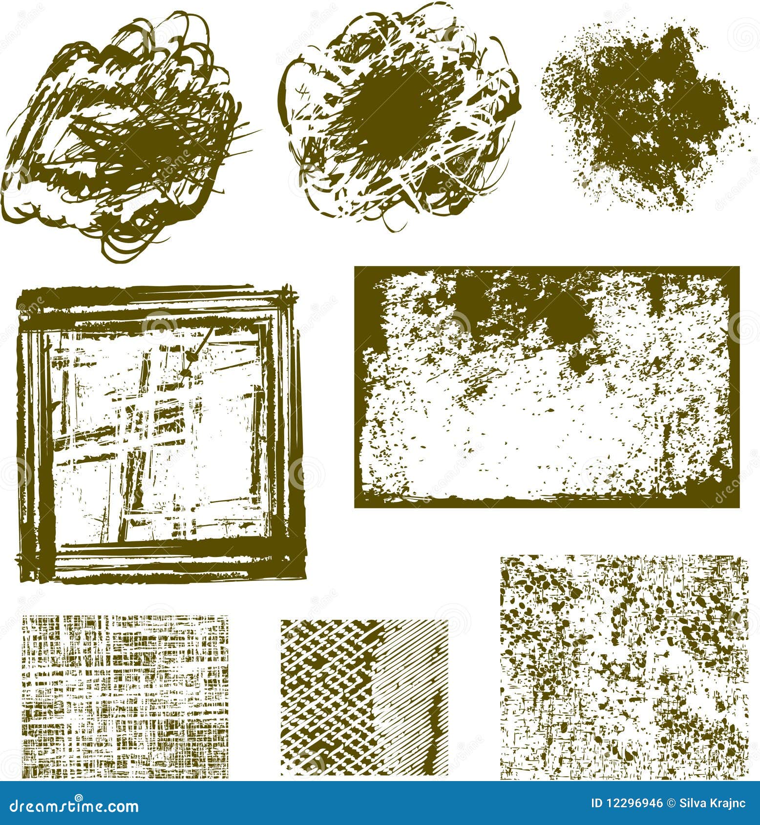 Grunge Frames and Other Objects Vector Stock Vector - Illustration of ...