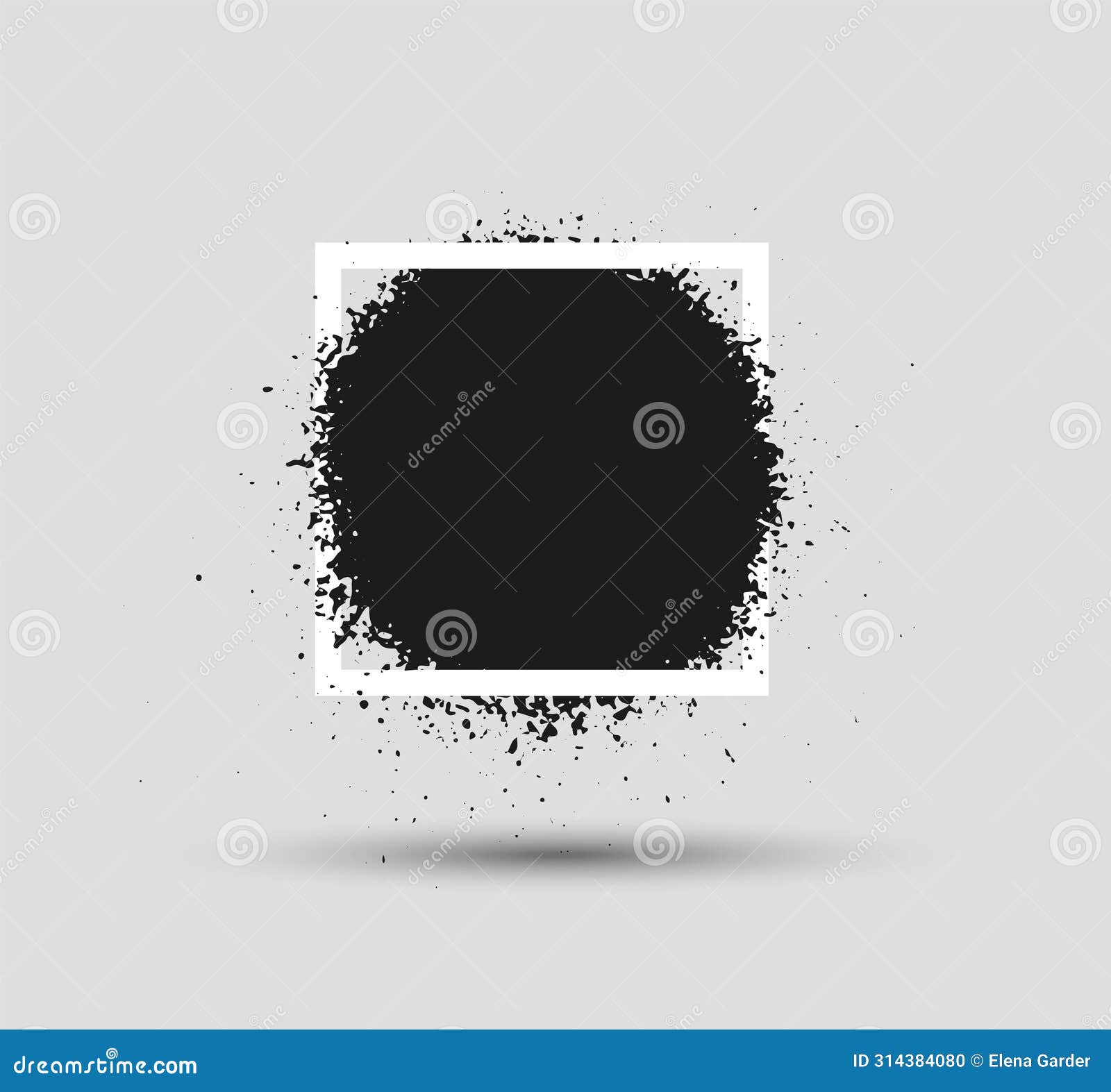 Grunge Frames. Paint Stain Borders Set Stock Vector - Illustration of ...