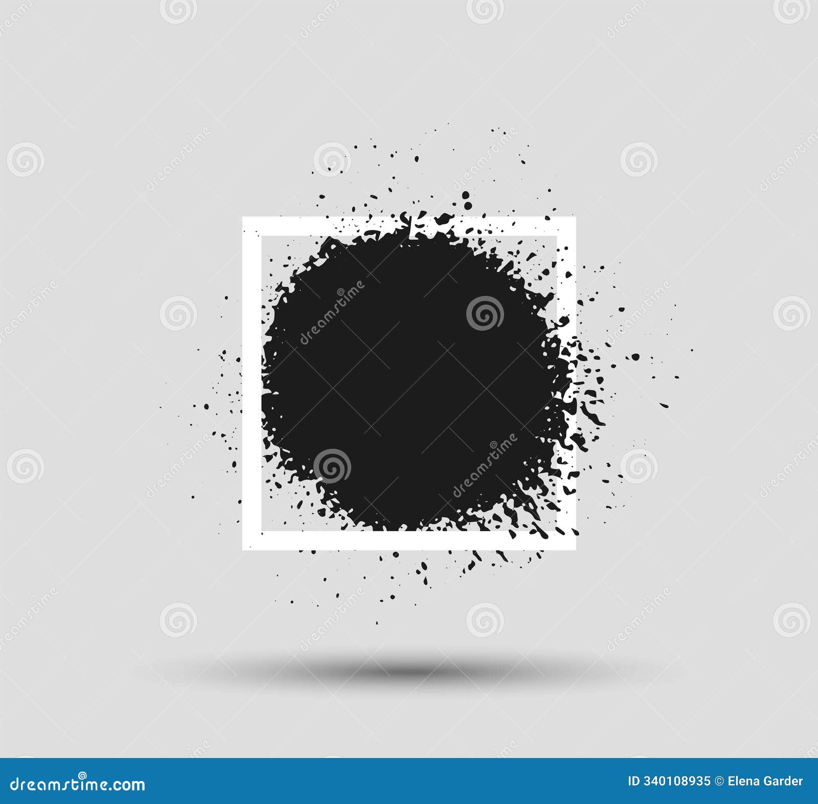 Frames With Paint Brush Strokes Vector Set. | CartoonDealer.com #146042972