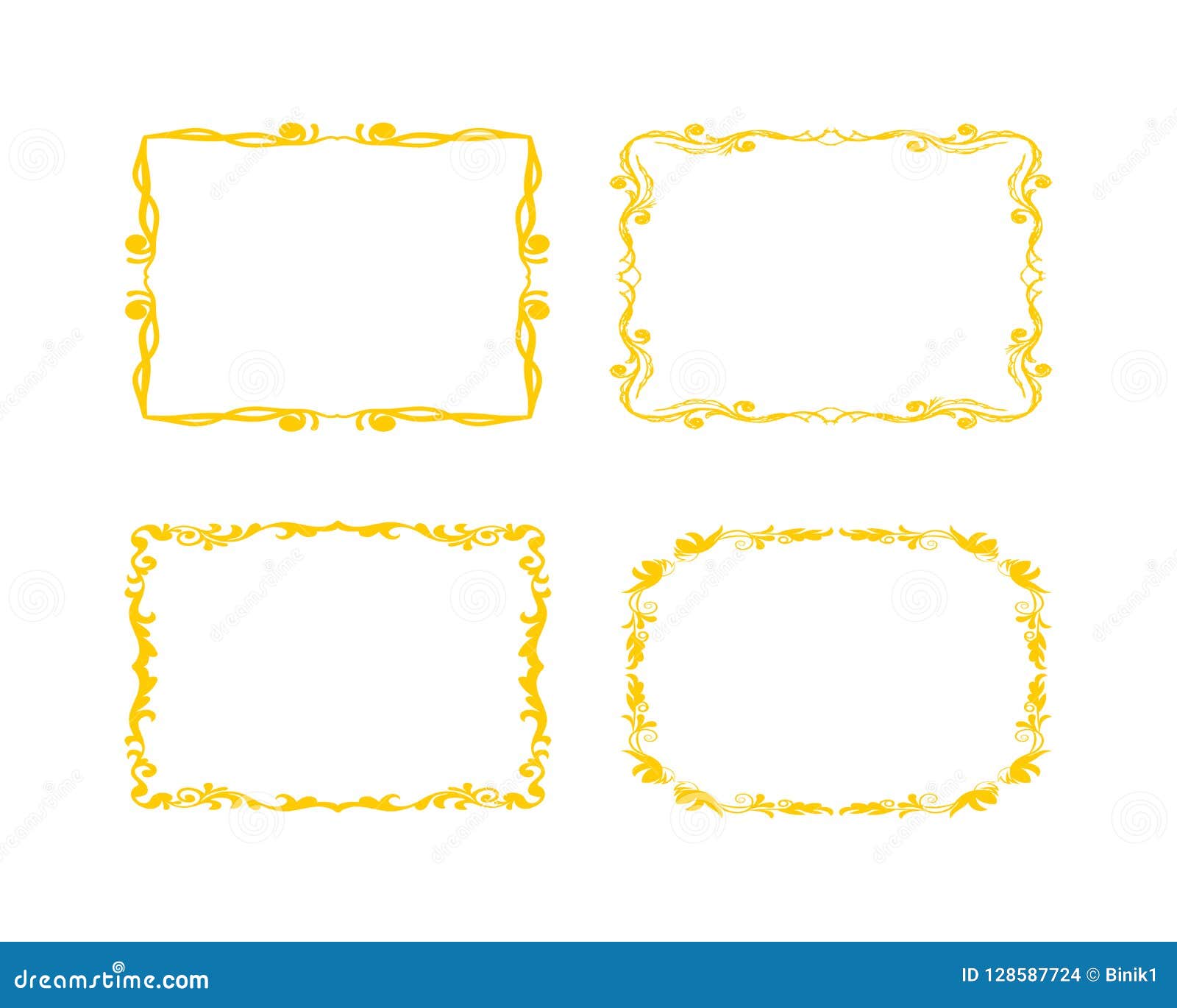 Grunge frames vector set stock vector. Illustration of graphic - 128587724
