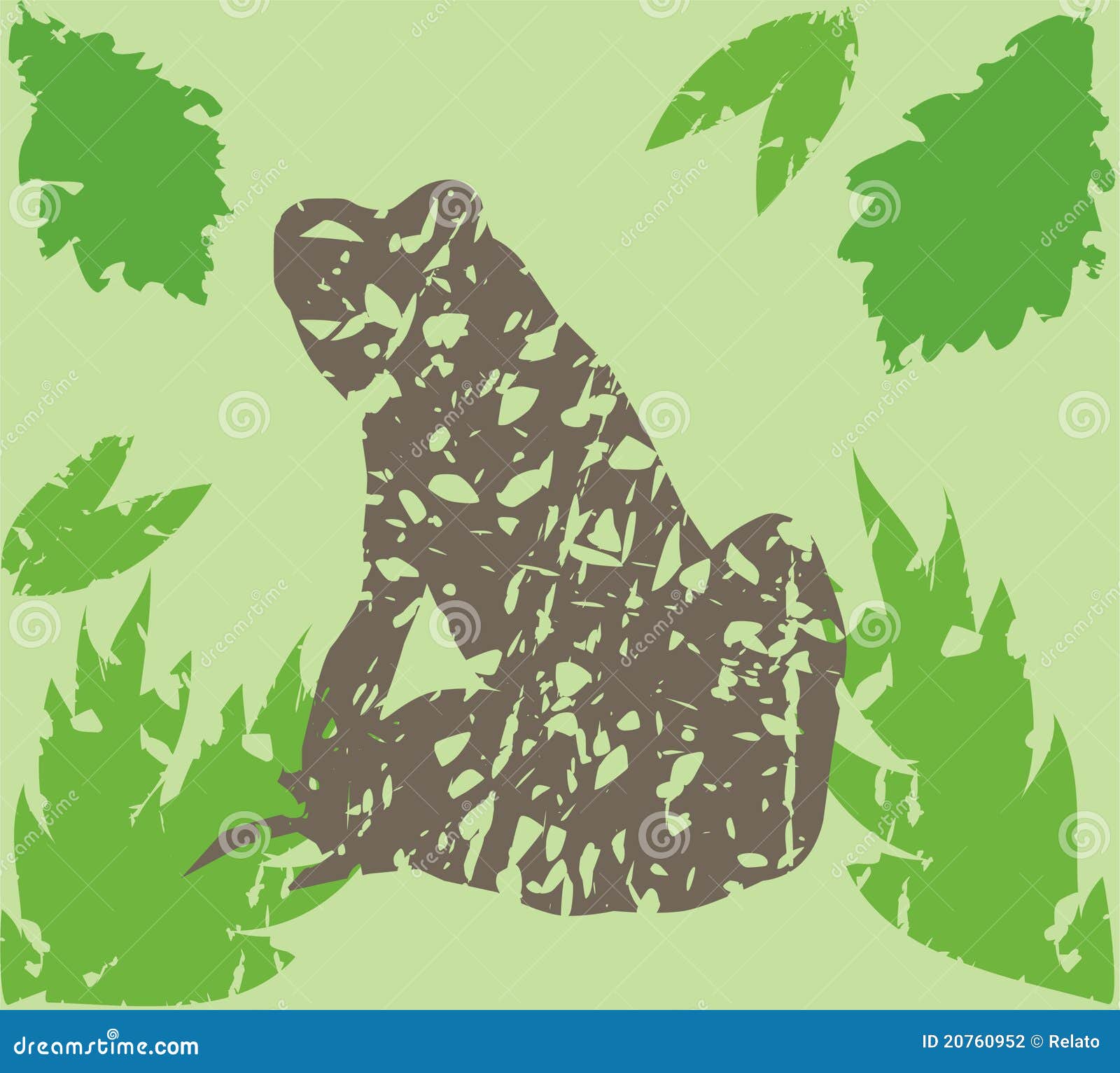 Grunge frog stock vector. Illustration of green, jump - 20760952