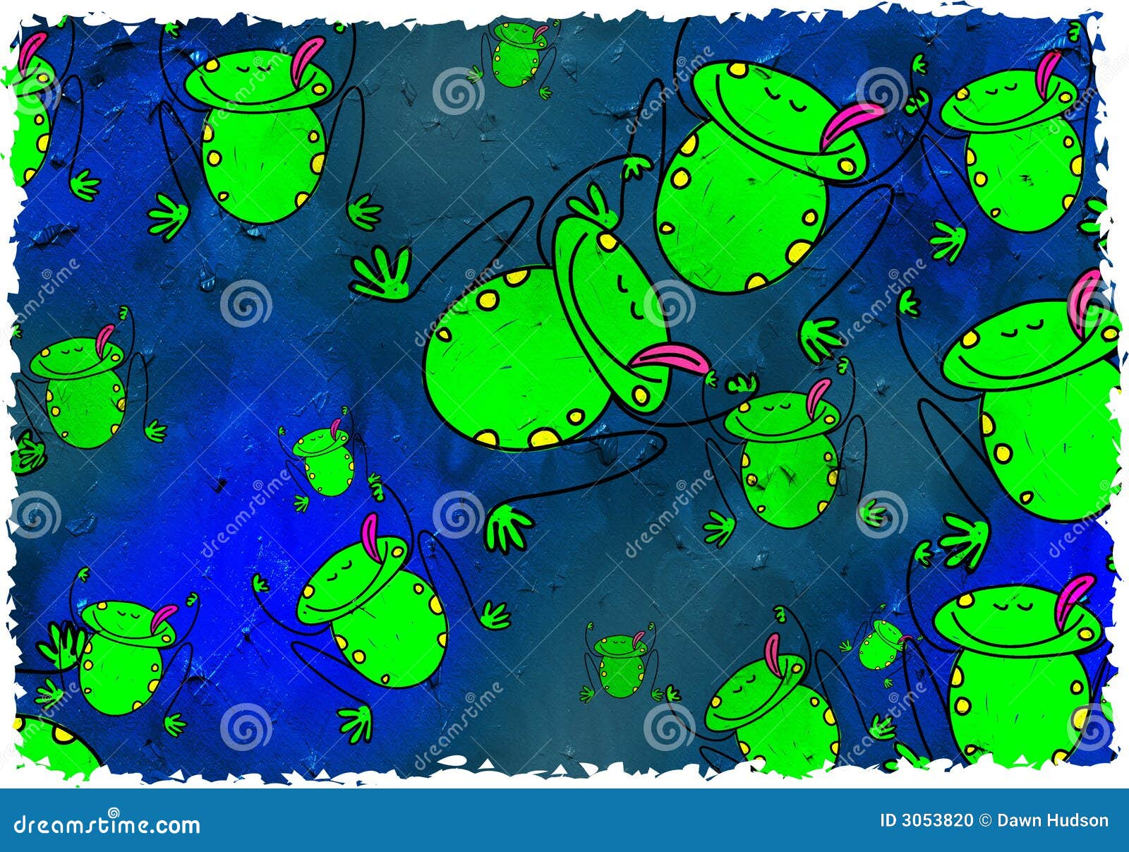 Grunge frogs stock illustration. Illustration of fade - 3053820
