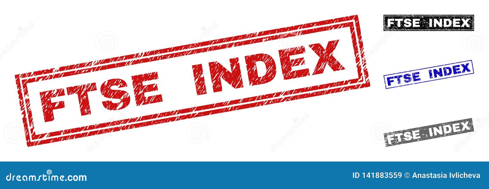 Grunge FTSE INDEX Textured Rectangle Watermarks Stock Vector ...