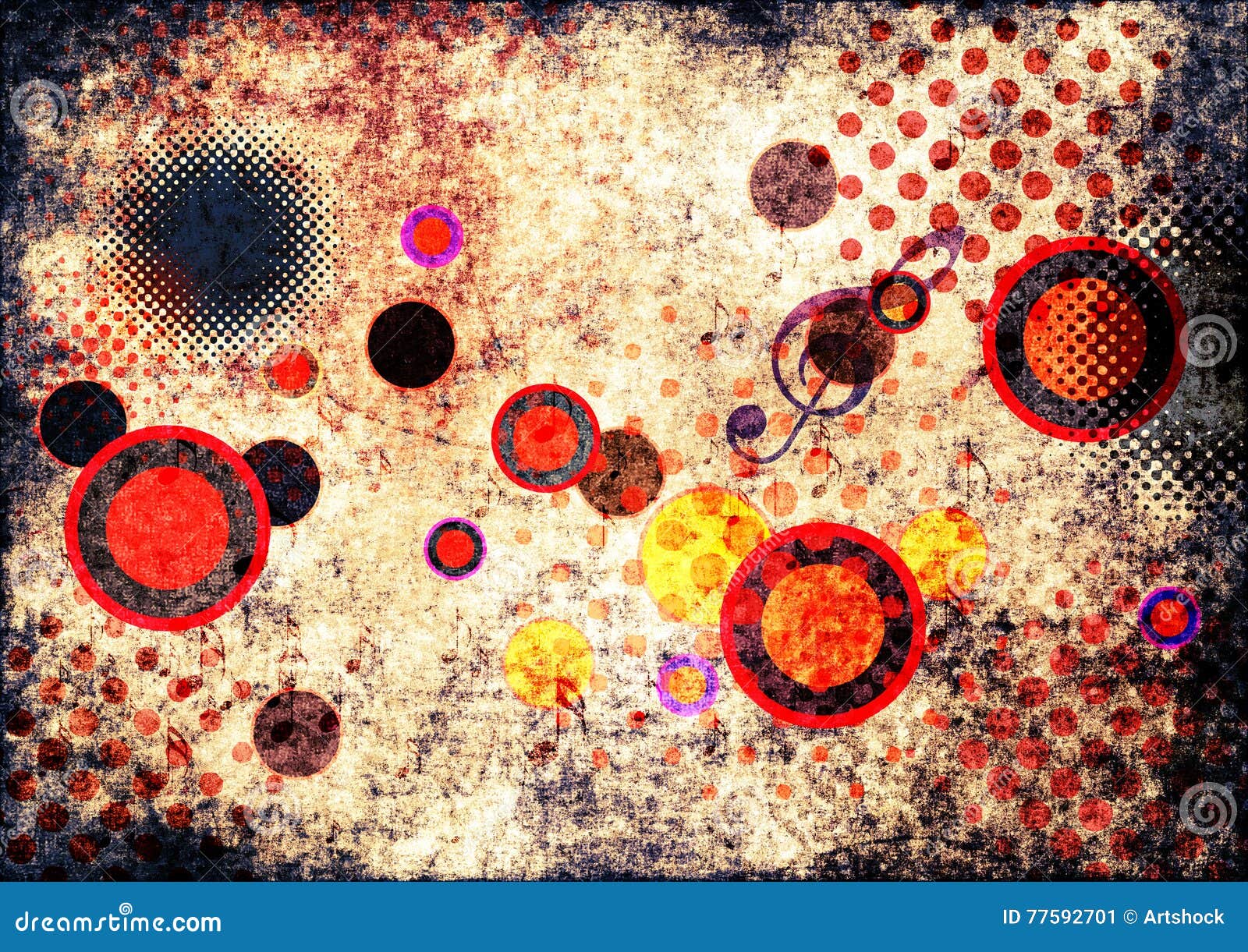 Grunge Funky Music Background Stock Illustration - Illustration of ...