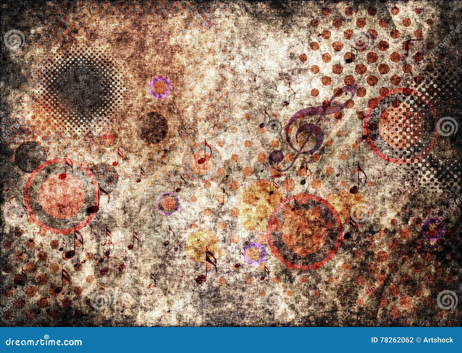 Grunge Funky Music Background Stock Illustration - Illustration of ...