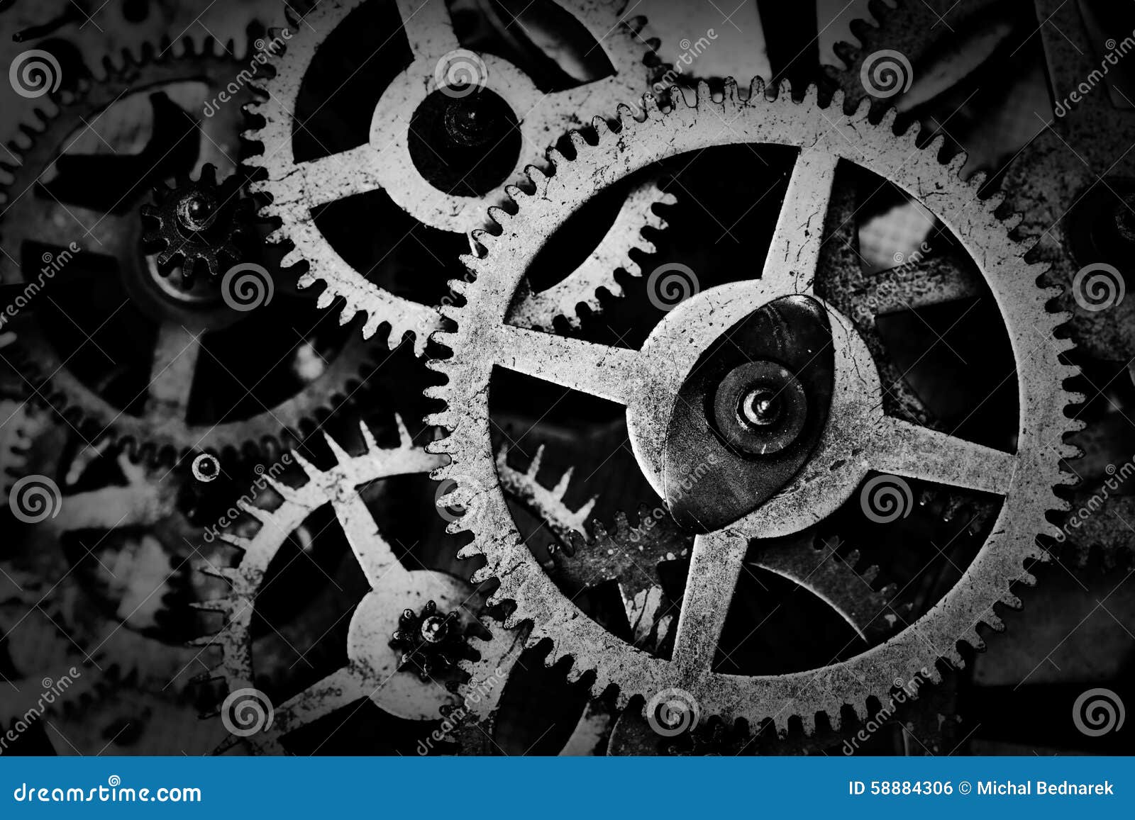 Clockwork Gears Black And White