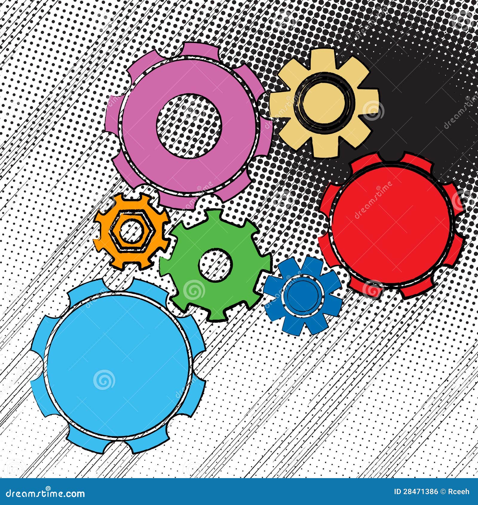 Grunge gears pattern stock vector. Illustration of design - 28471386