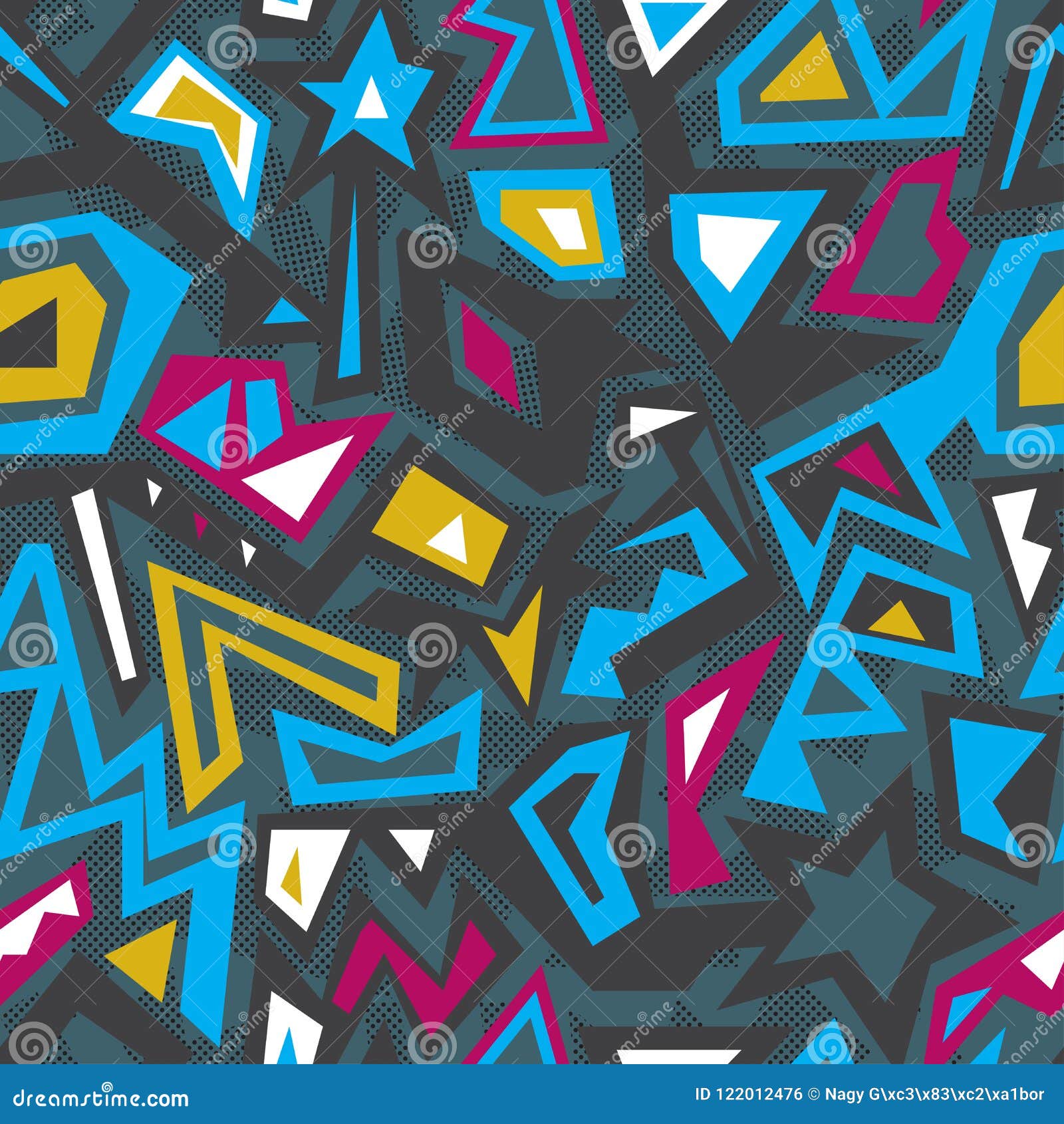 GRUNGE GEOMETRIC ELEMENTS SEAMLESS PATTERN. LATINO STYLISH TEXTURE ...