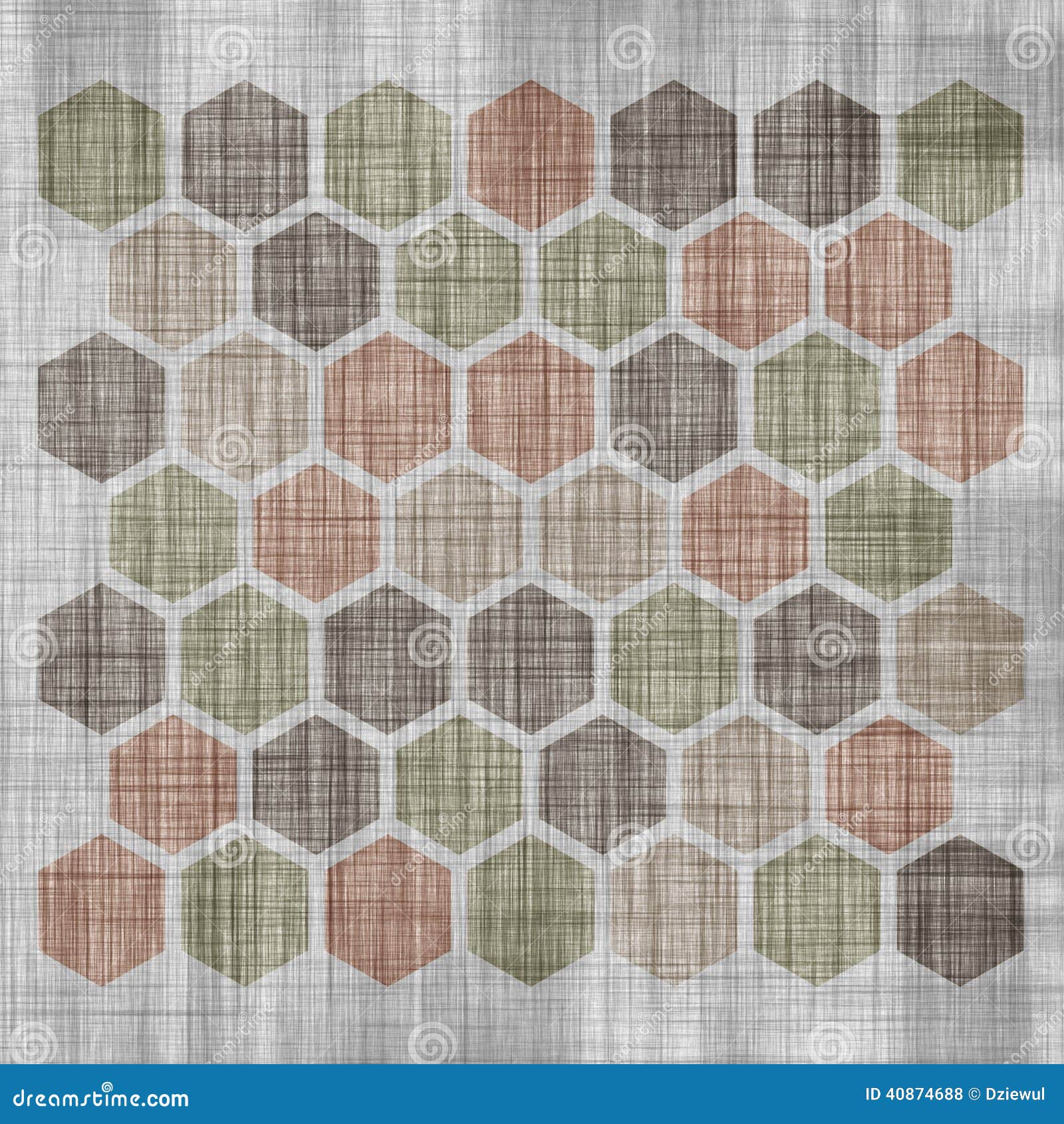 Grunge Geometric Hexagon Pattern Stock Illustration - Illustration of ...