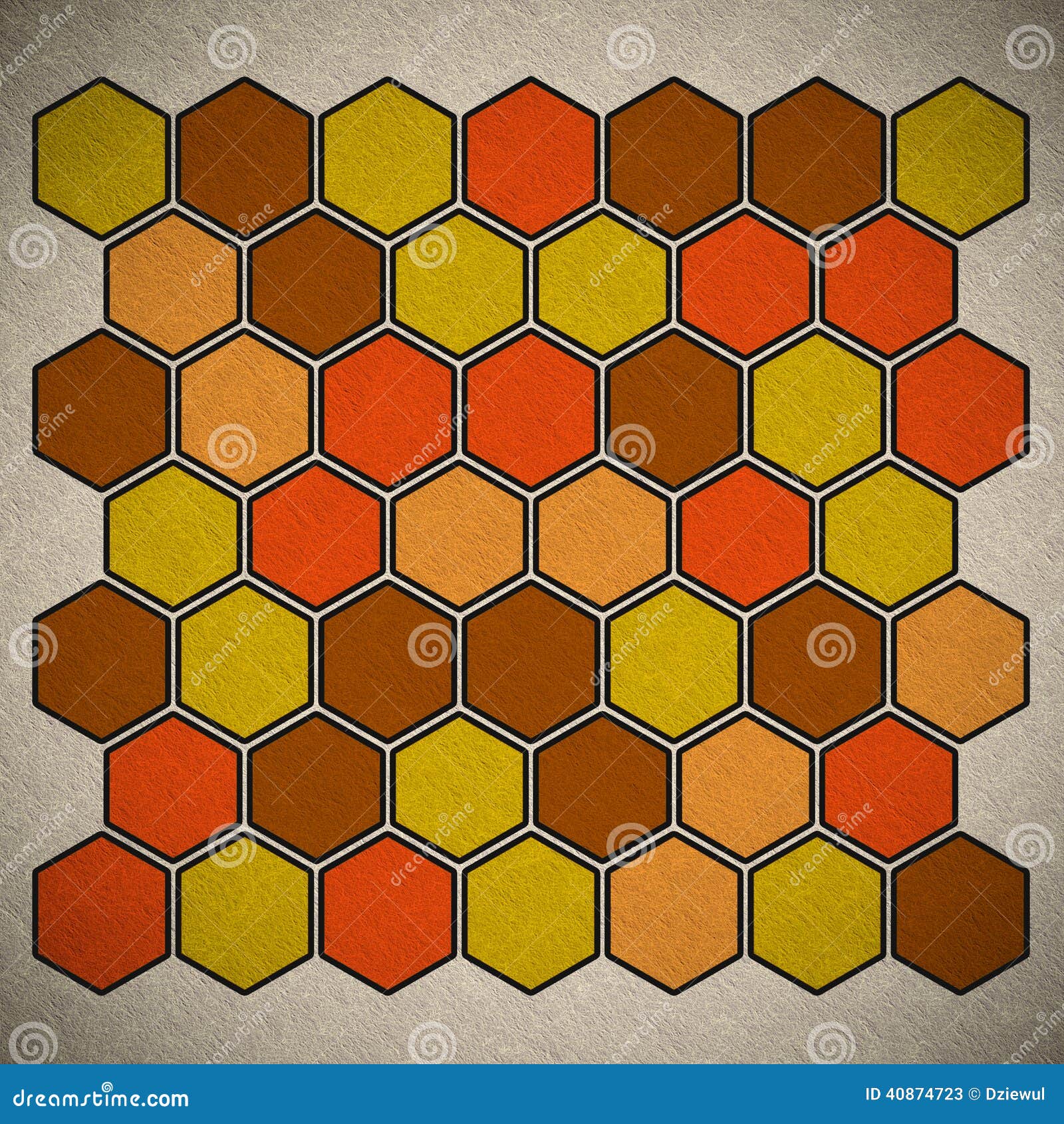 Grunge Geometric Hexagon Pattern Stock Illustration - Illustration of ...