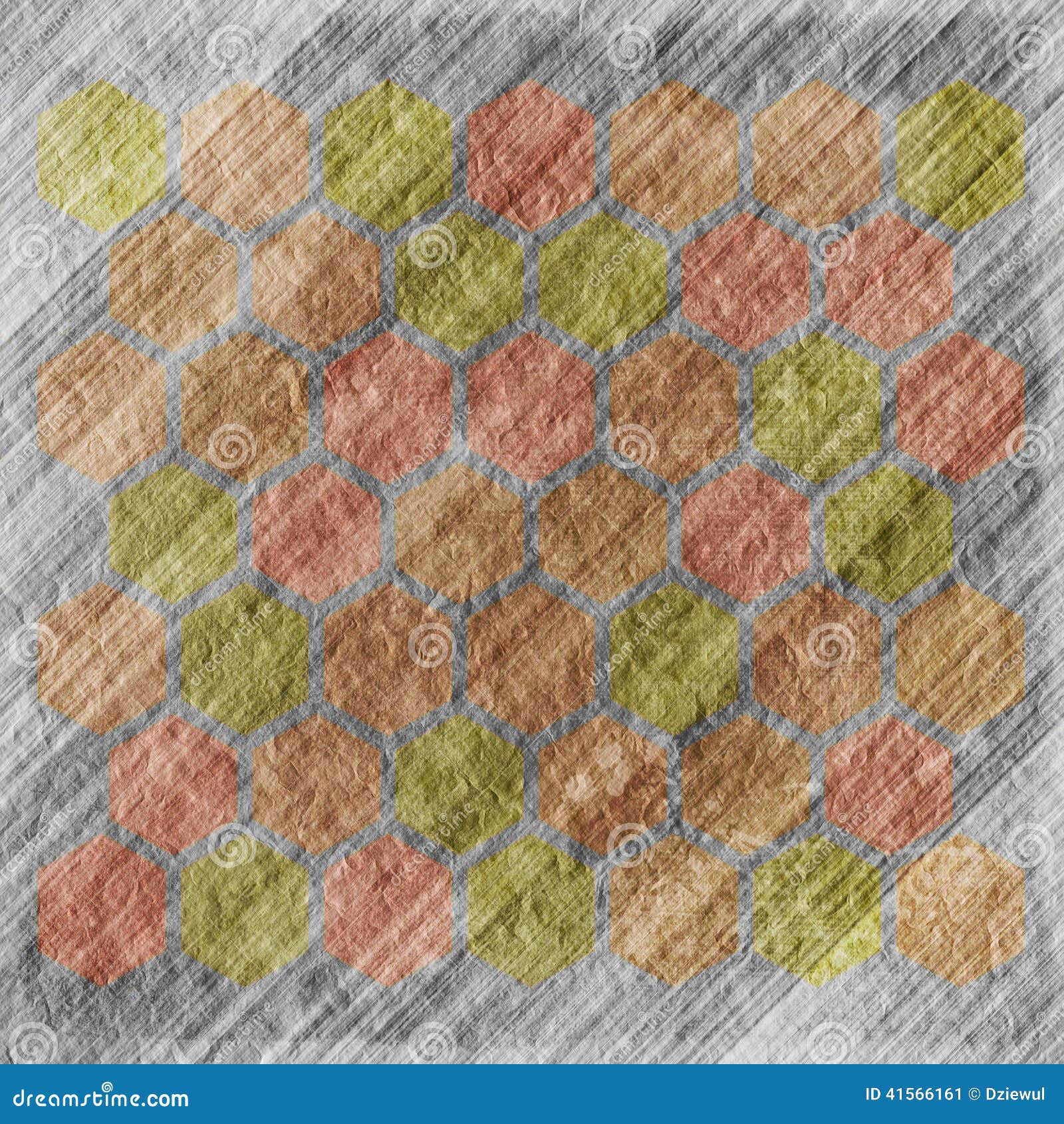 Grunge Geometric Hexagon Pattern Stock Illustration - Illustration of ...