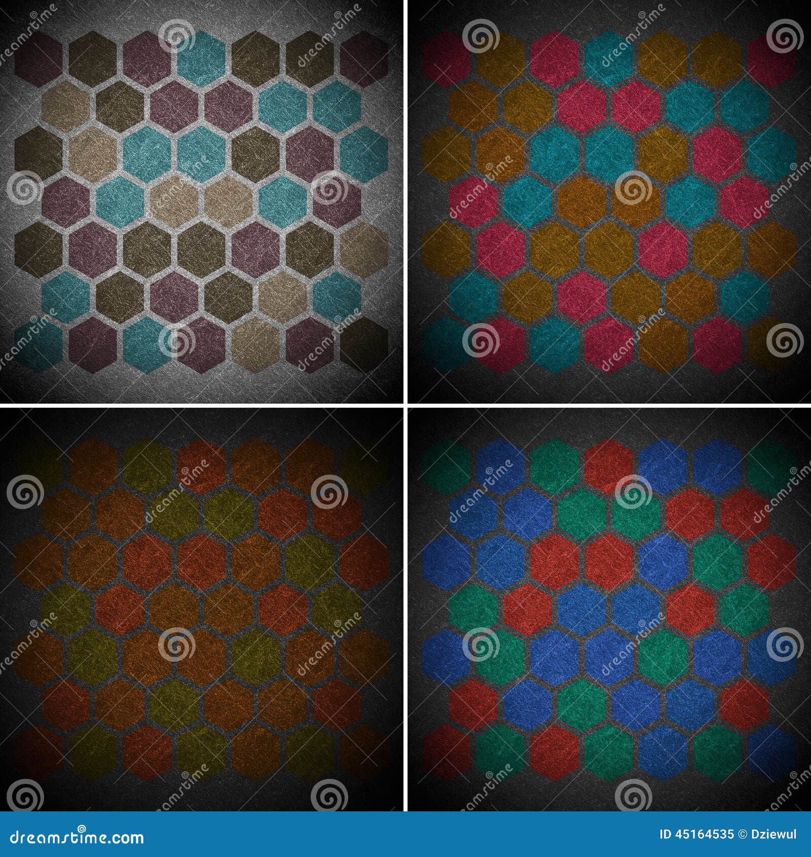 Grunge Geometric Hexagon Pattern Stock Illustration - Illustration of ...