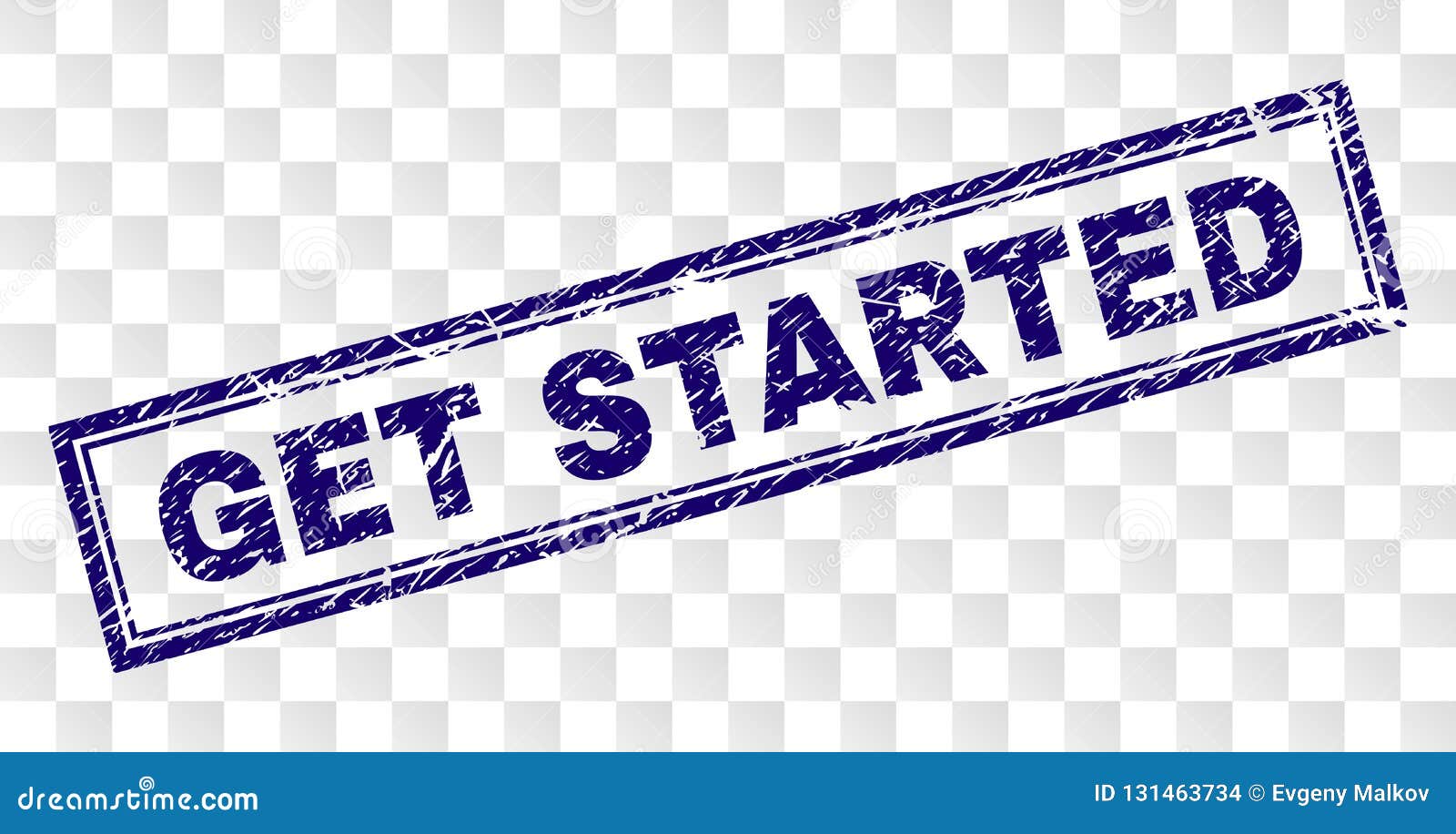 Grunge GET STARTED Rectangle Stamp Stock Vector - Illustration of print, rectangle: 131463734