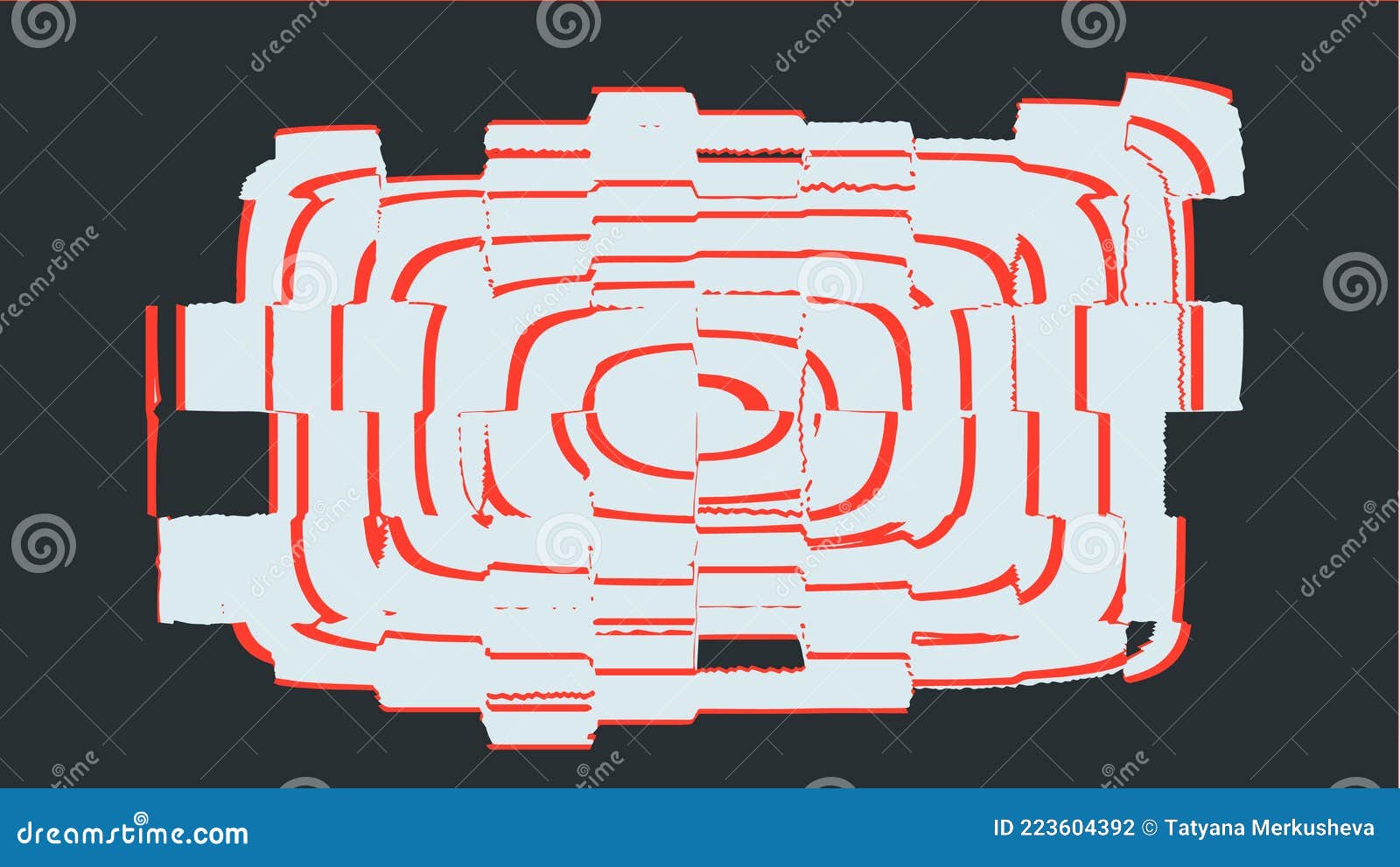 Grunge Glitch Rectangular Design Element, Vector Illustration. Stock ...