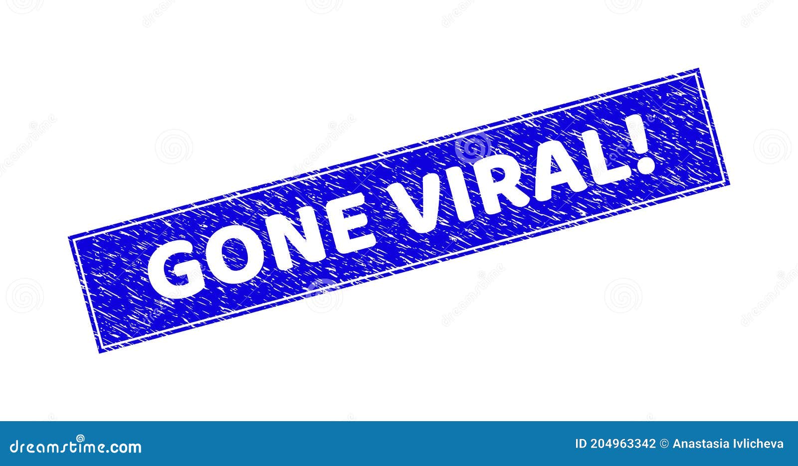 Grunge GONE VIRAL! Textured Rectangle Stamp Seal Stock Vector ...