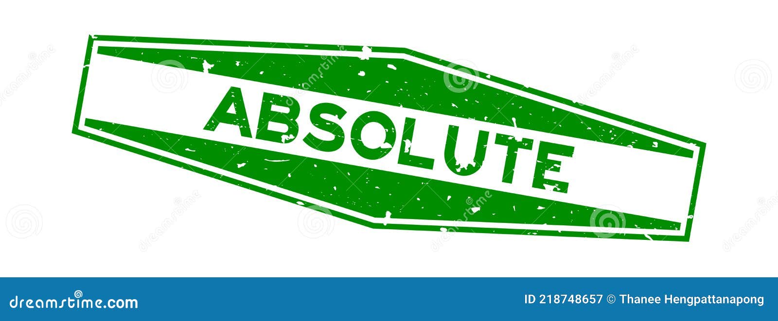 Grunge Green Absolute Word Hexagon Rubber Stamp on White Background ...