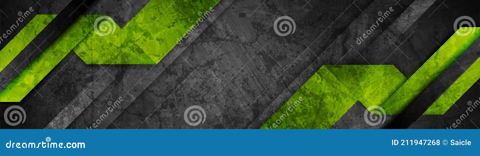 Grunge Green Black Tech Geometric Abstract Background Stock Vector ...