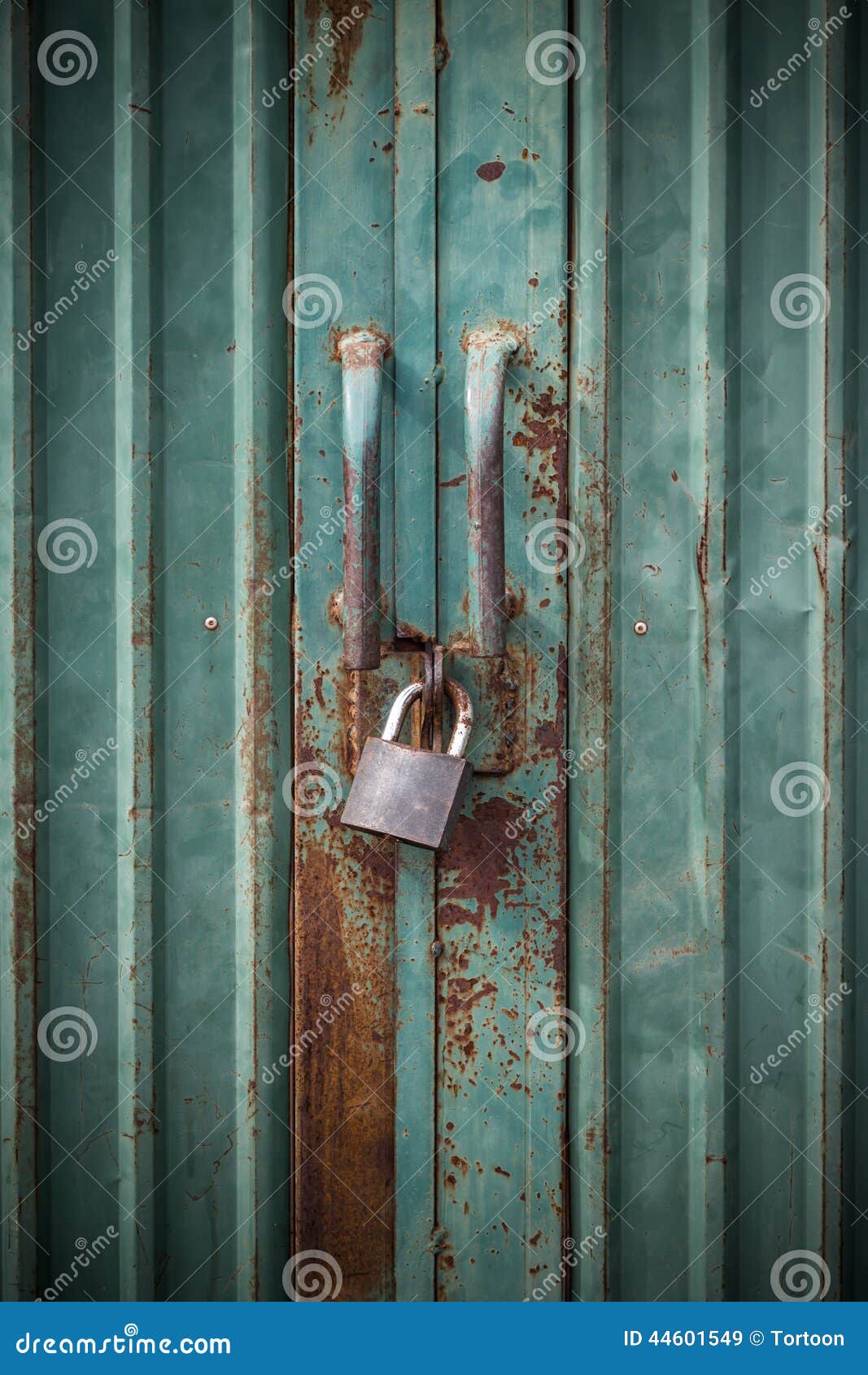 Grunge green door lock stock image. Image of lock, aged - 44601549