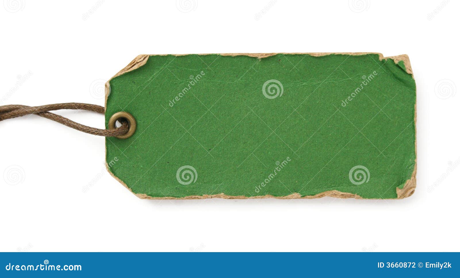 Grunge Green Tag with Brown Thread Stock Photo - Image of retro, green ...