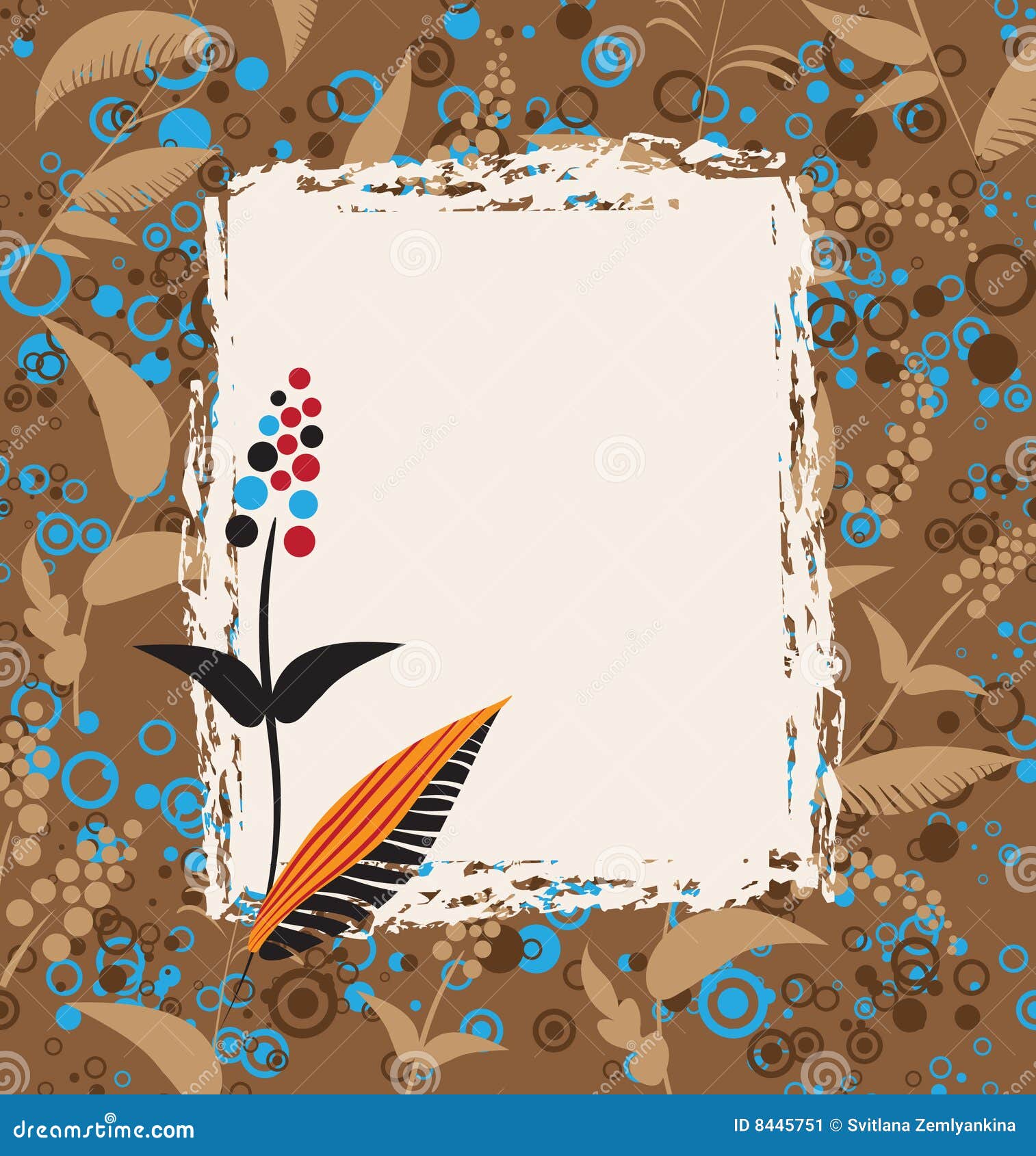 Grunge greeting card. stock vector. Illustration of scroll - 8445751