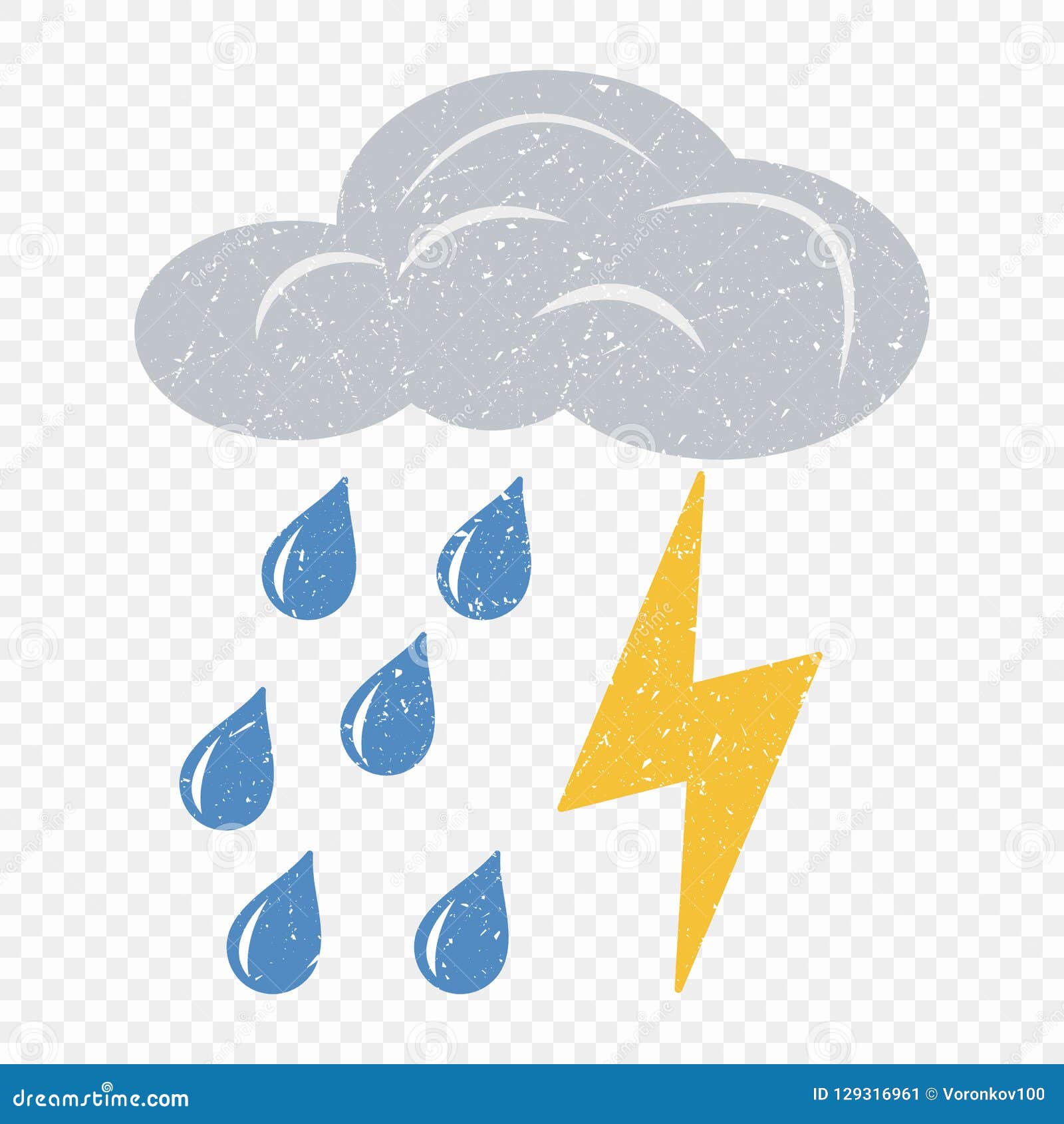 Cartoon Clouds With Rain