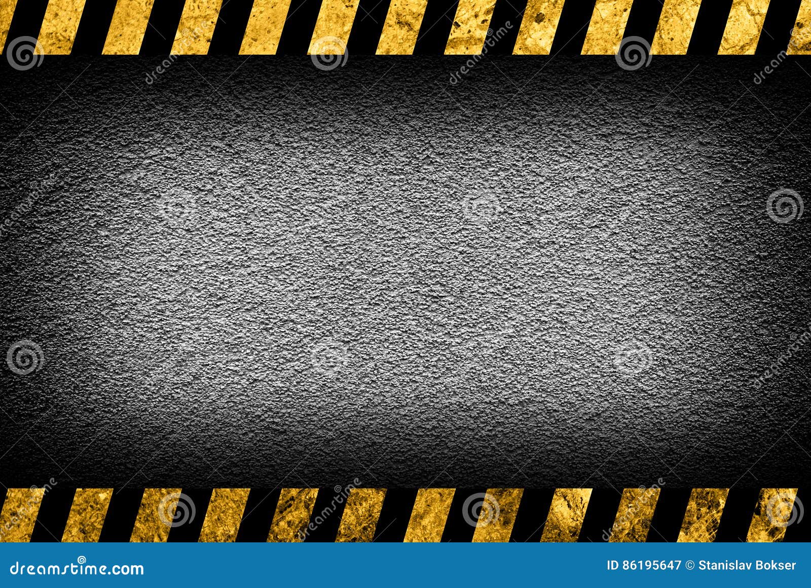 Grunge Grey Wall Background with Warning Stripes Stock Illustration ...