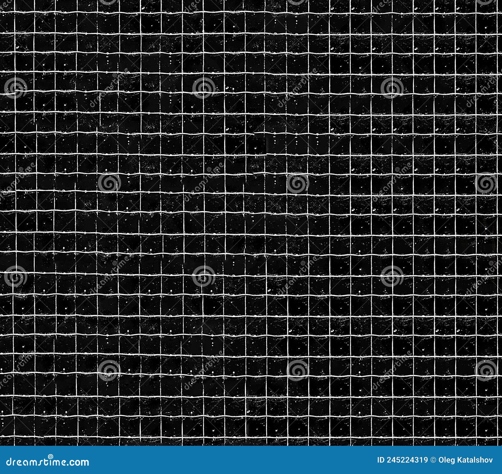 Grunge Grid on a Black Background. White Line Pattern Table Stock Image ...