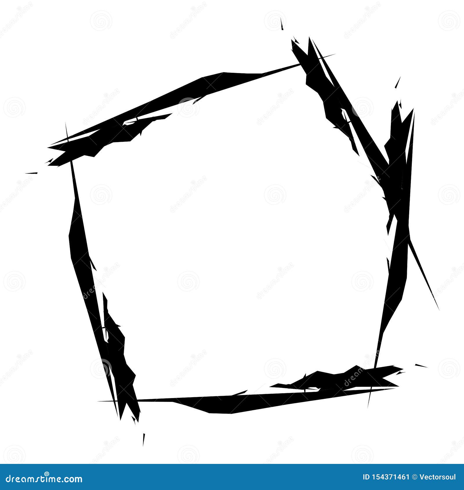 Grunge, Grungy Geometric Circle Element, Edgy, Roughy Borders Stock ...