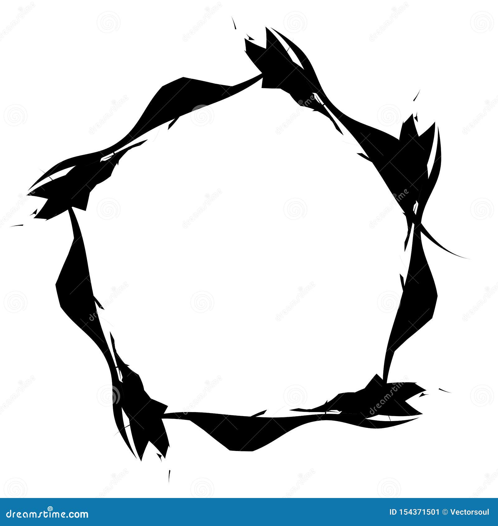 Grunge, Grungy Geometric Circle Element, Edgy, Roughy Borders Stock ...