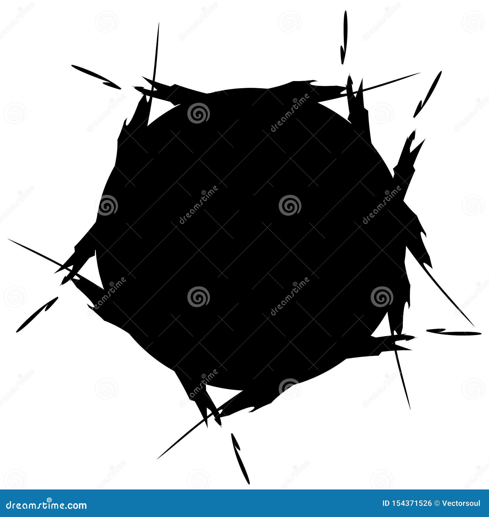 Grunge, Grungy Geometric Circle Element, Edgy, Roughy Borders Stock ...