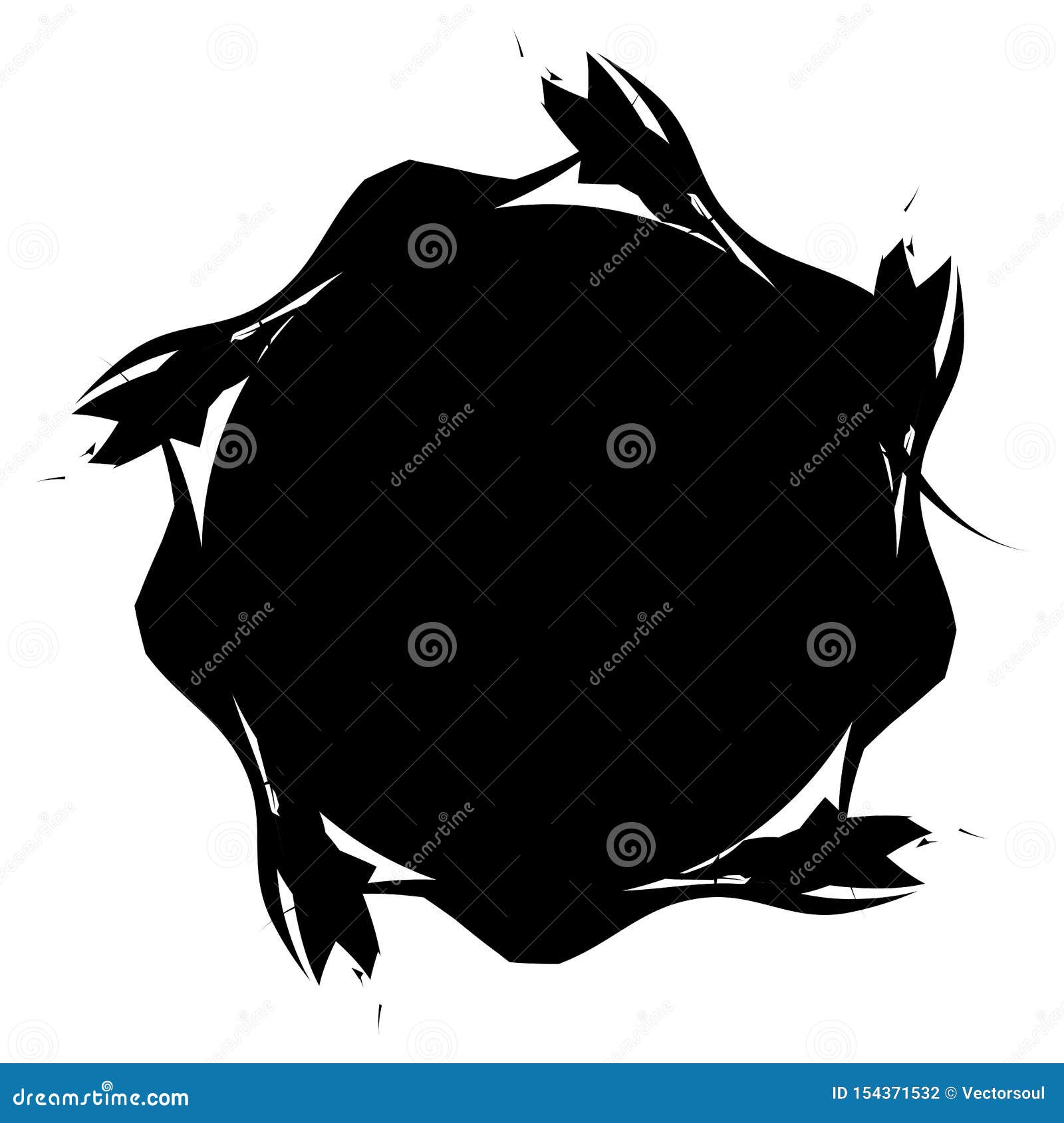 Grunge, Grungy Geometric Circle Element, Edgy, Roughy Borders Stock ...