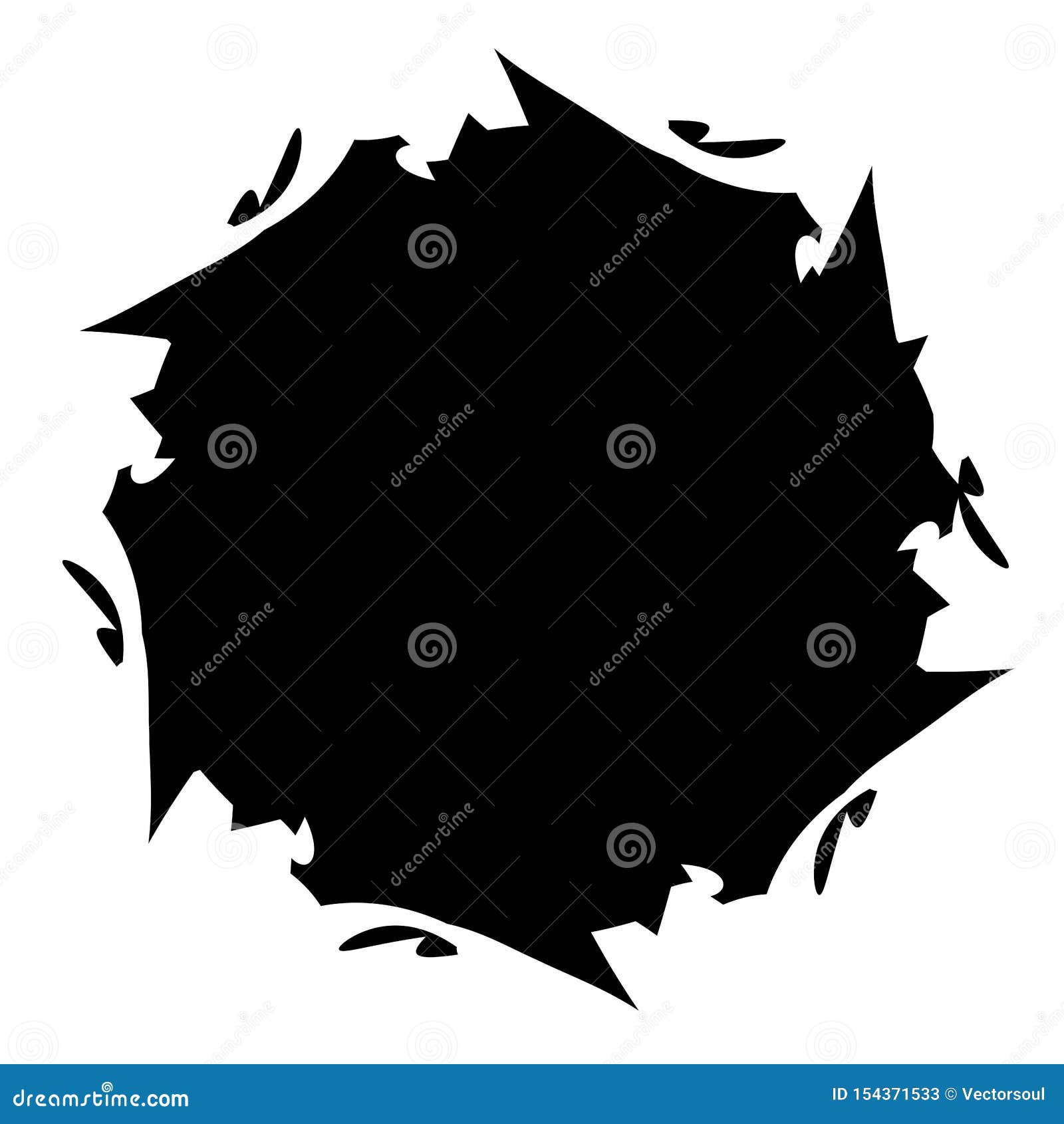 Grunge, Grungy Geometric Circle Element, Edgy, Roughy Borders Stock ...
