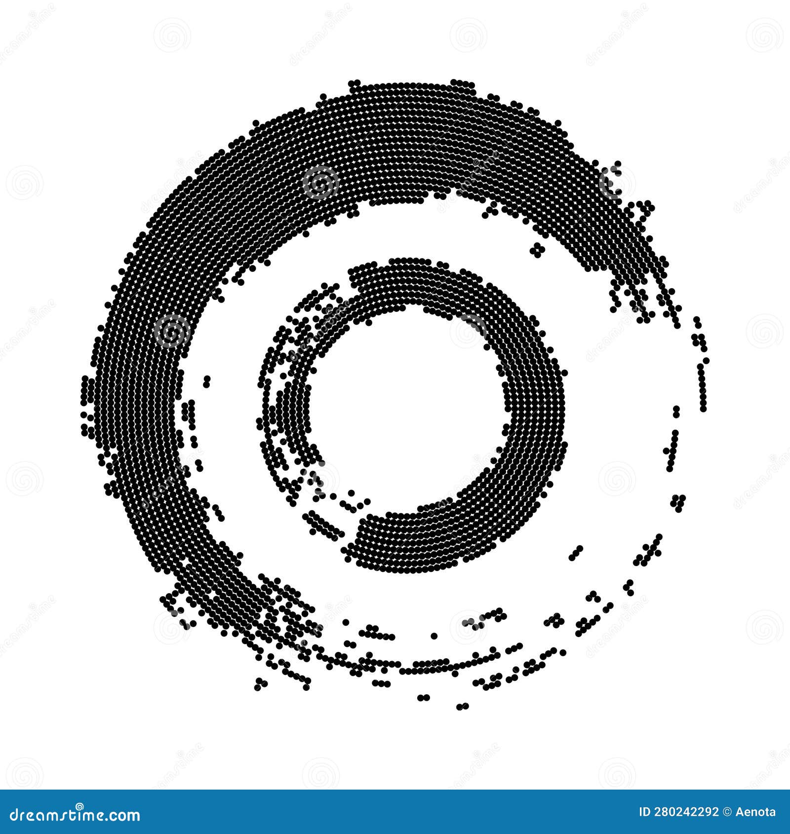 Grunge Halftone Black and White Circular Spot Stock Vector ...